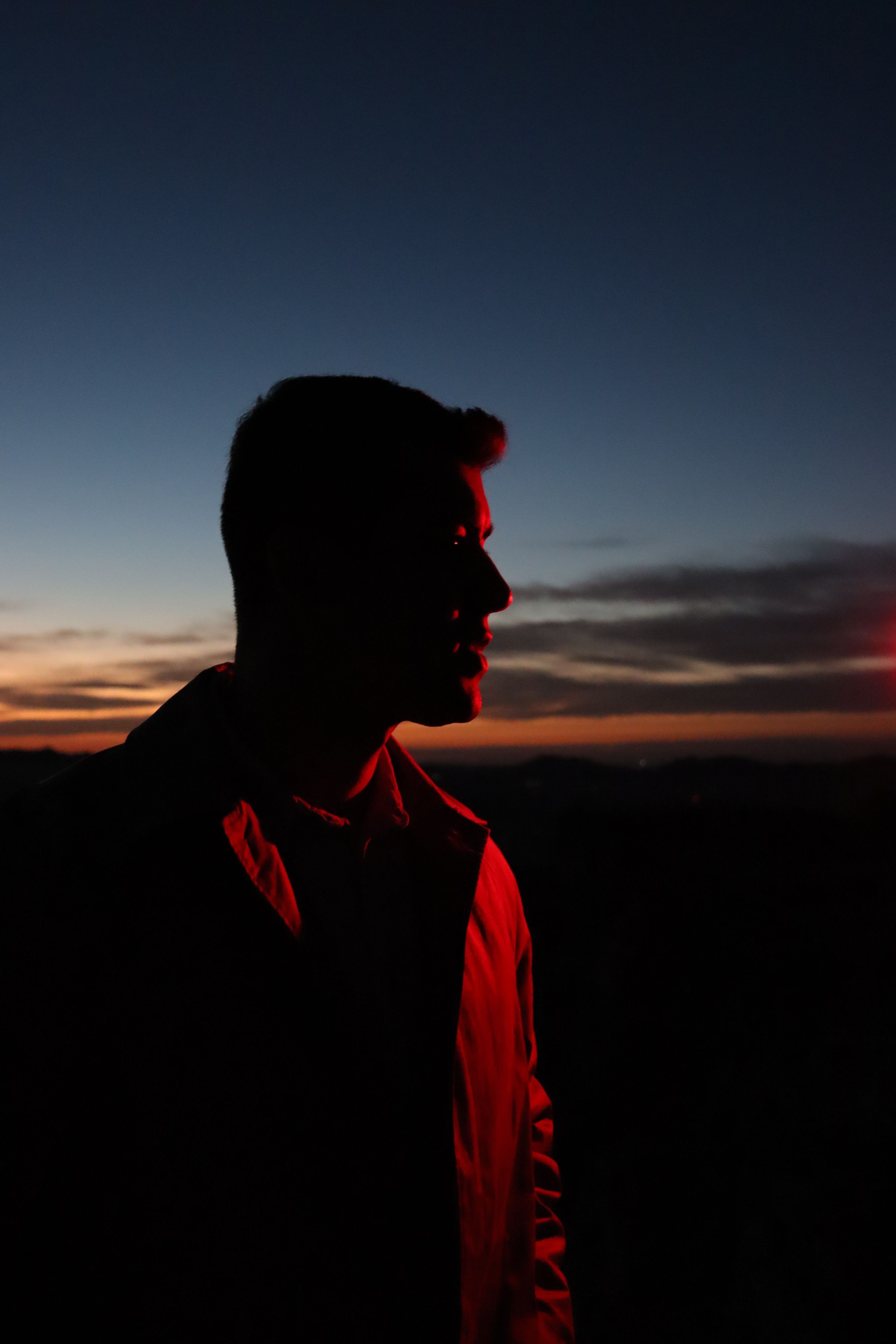 Portrait of a Man at Sunset · Free Stock Photo