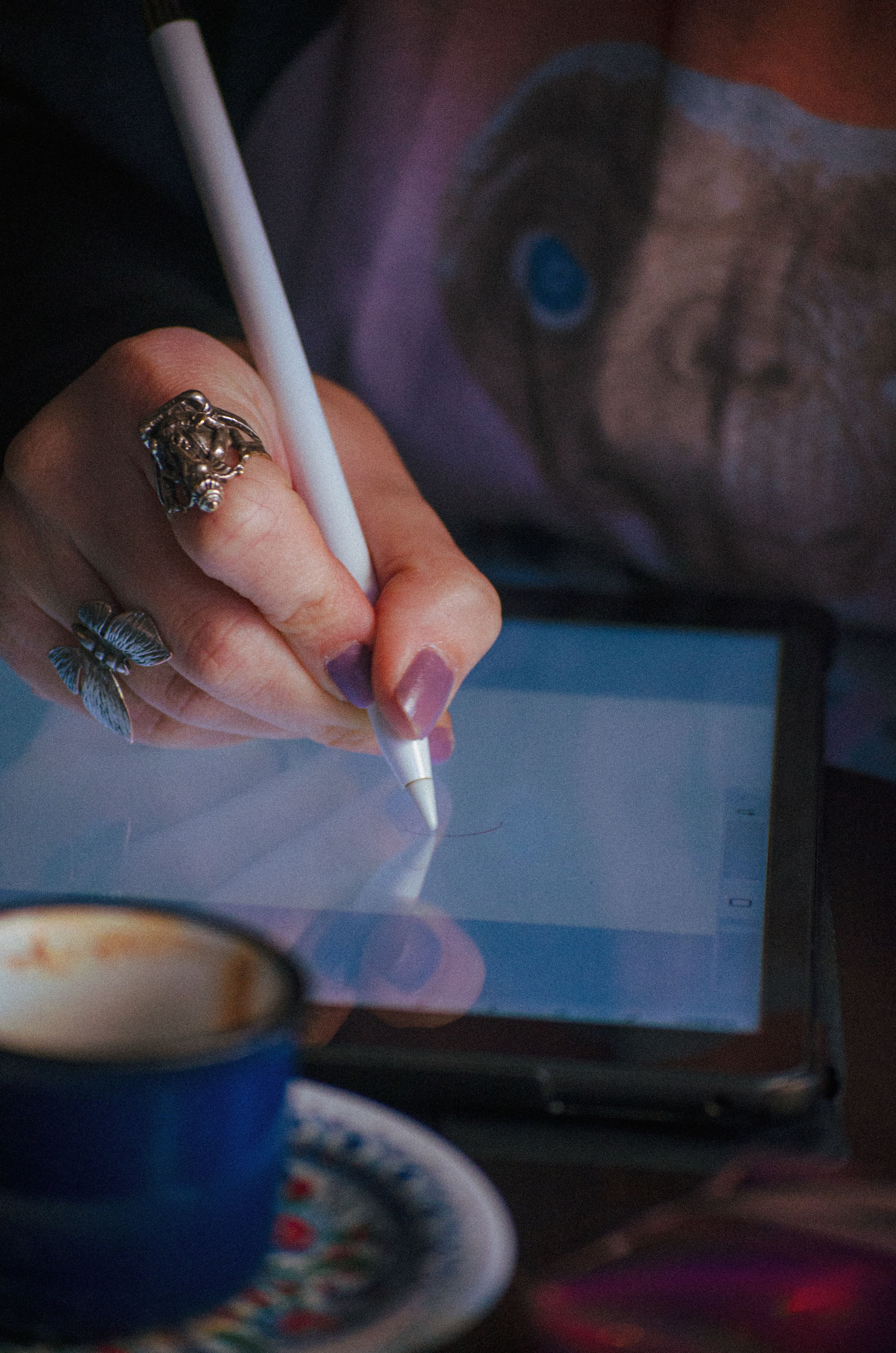 A Person Drawing on the Digital Tablet · Free Stock Photo