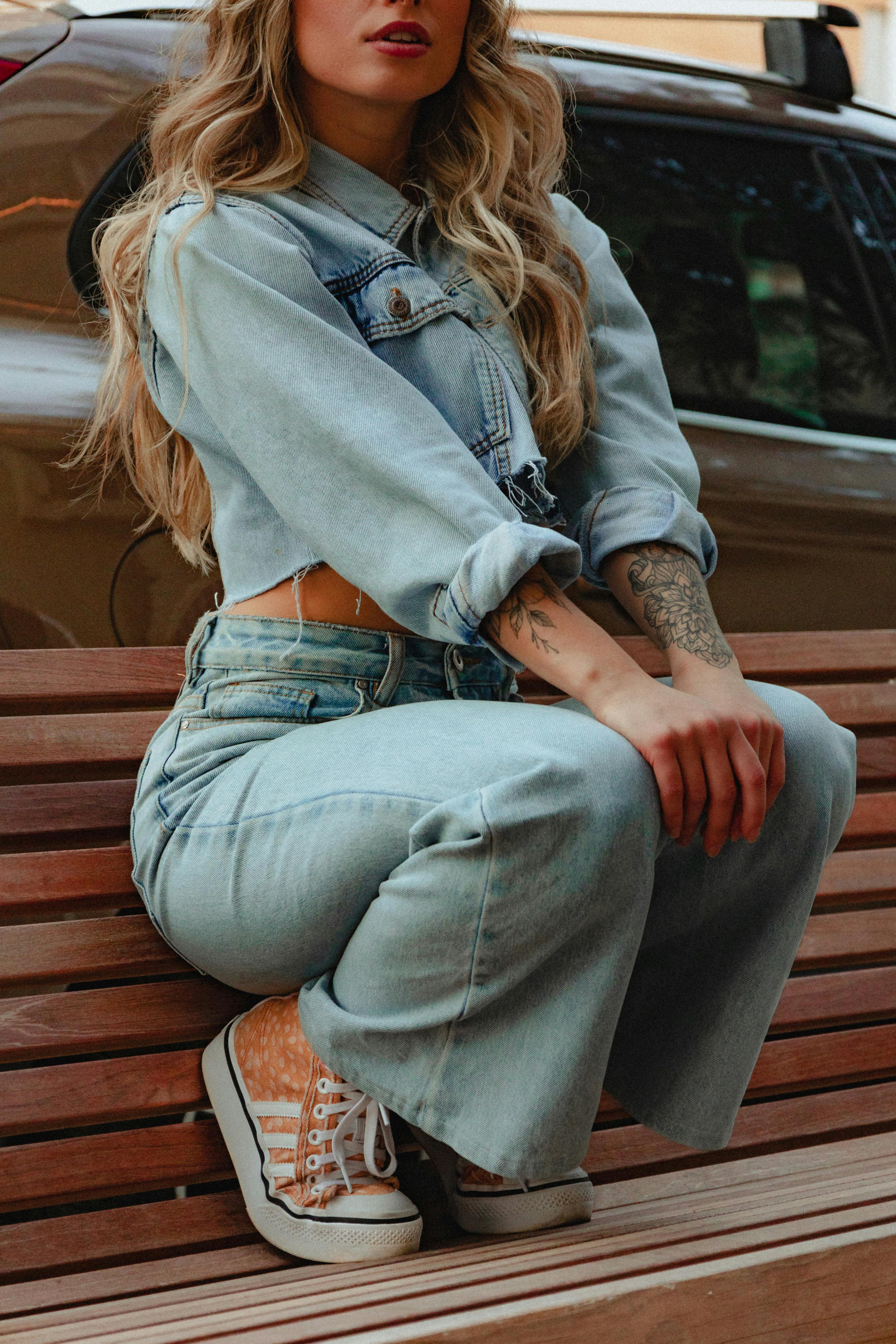 Woman in Denim Jacket · Free Stock Photo