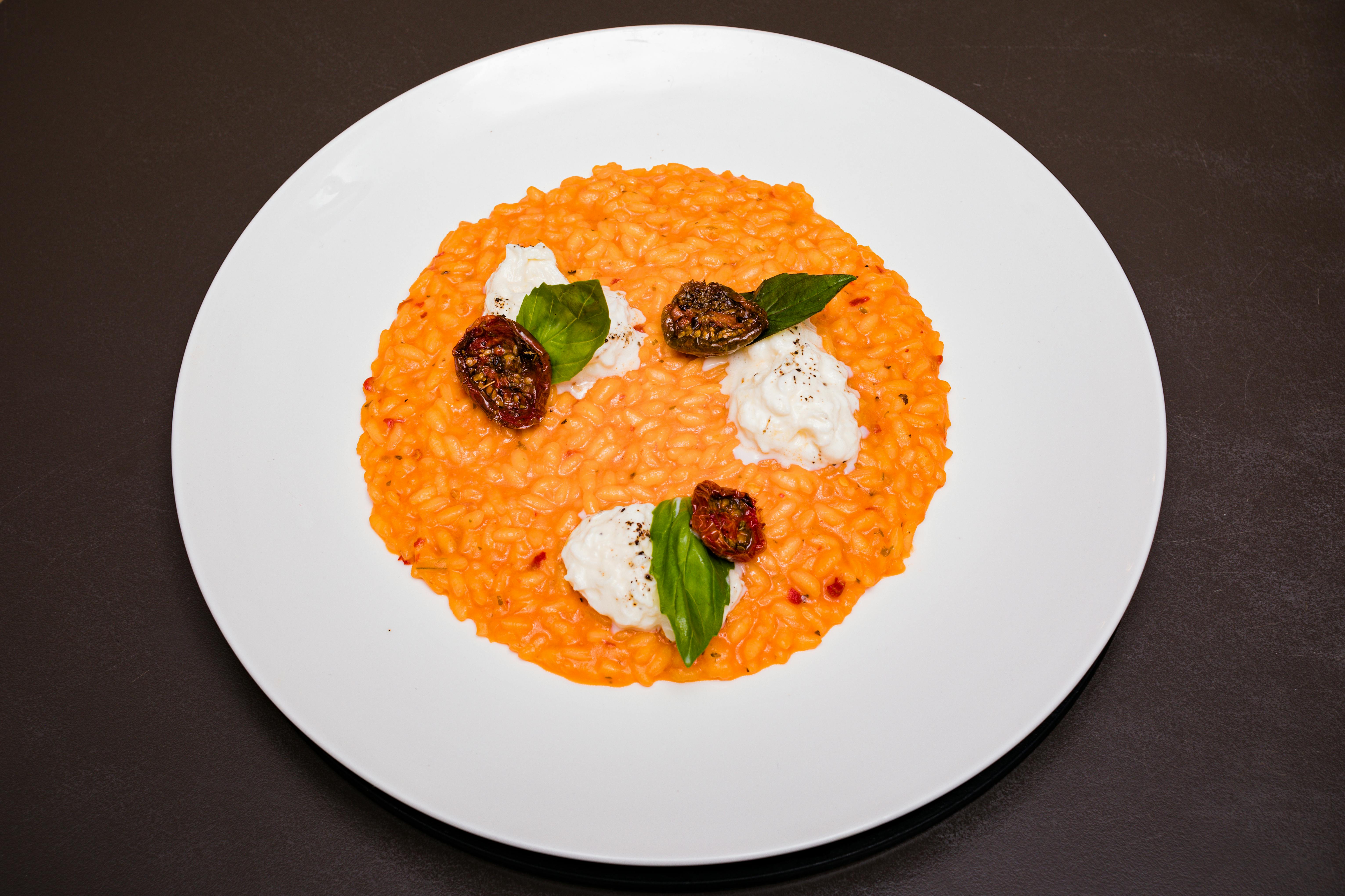 Risotto Dish on White Ceramic Plate · Free Stock Photo