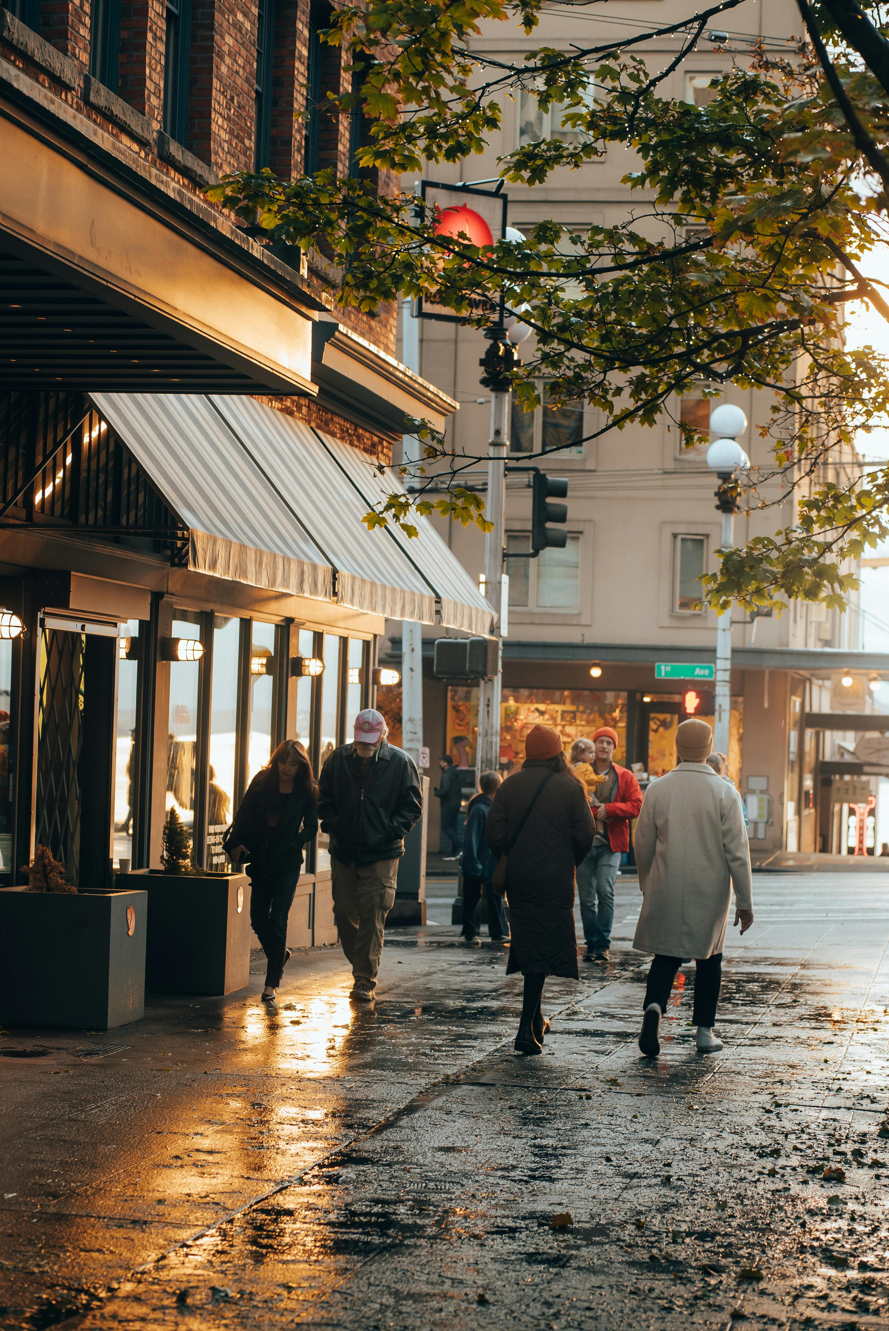 People Walking on Sidewalk · Free Stock Photo