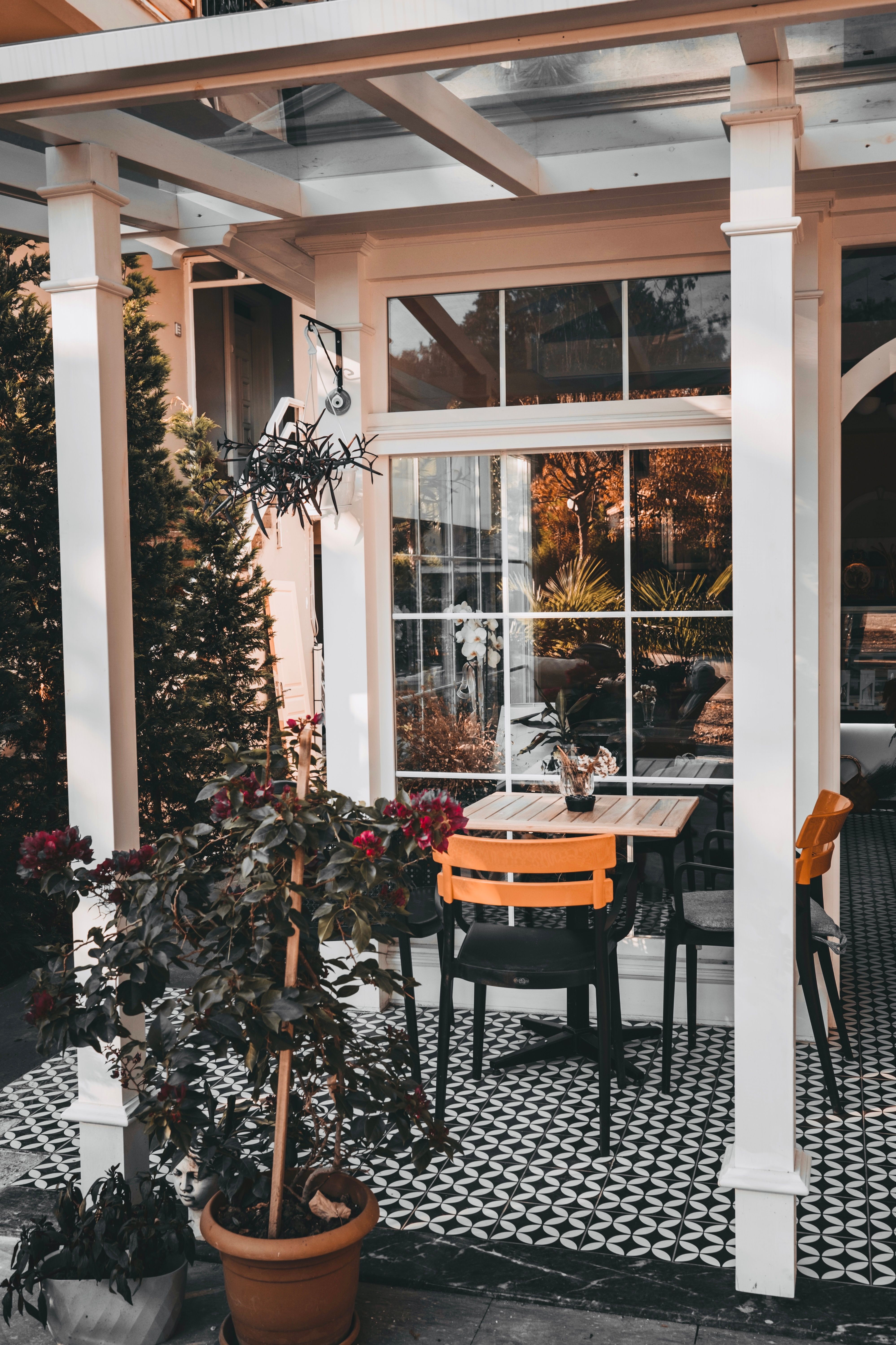 Cafe Tables with High Chairs · Free Stock Photo