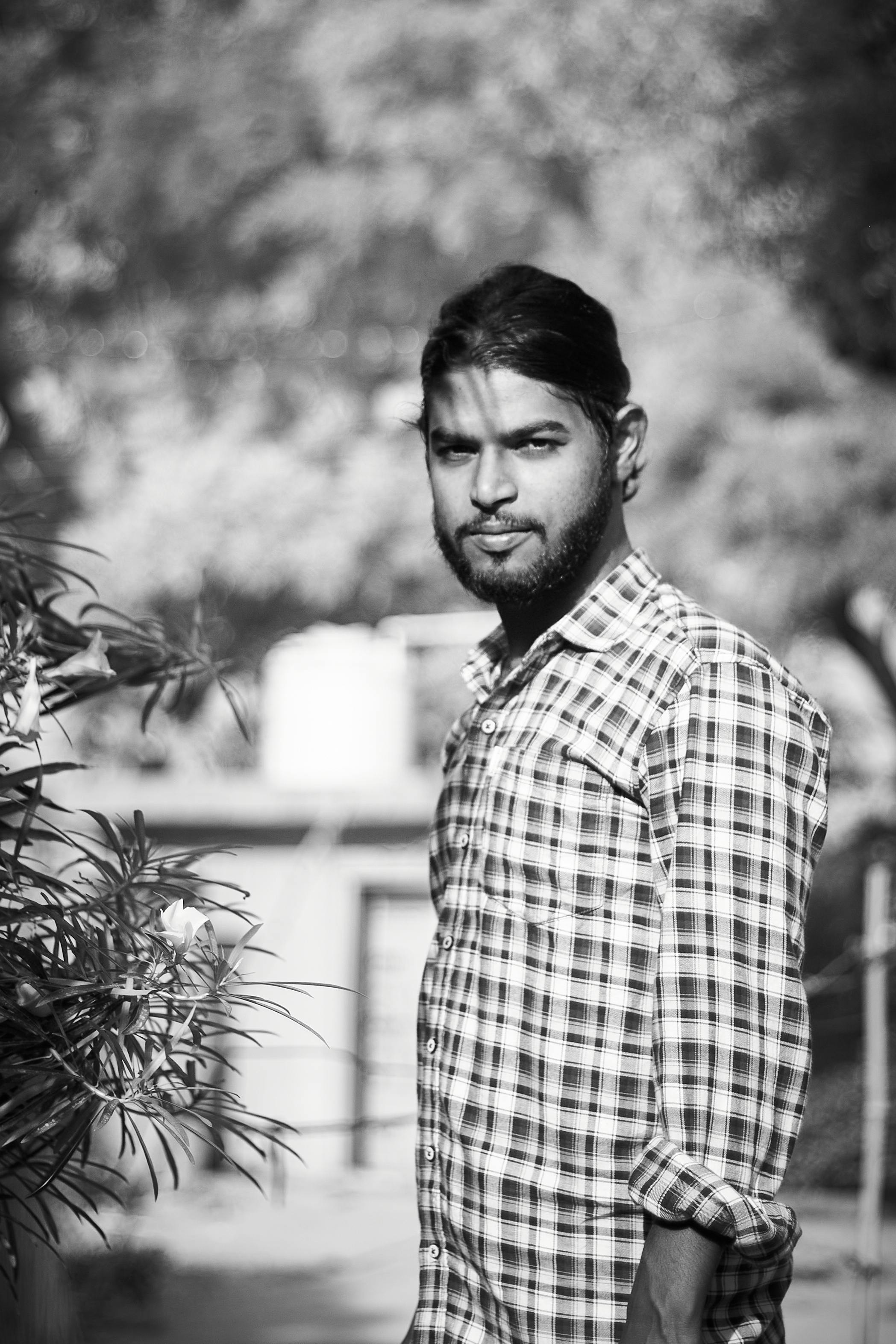 Grayscale Portrait of a Man · Free Stock Photo