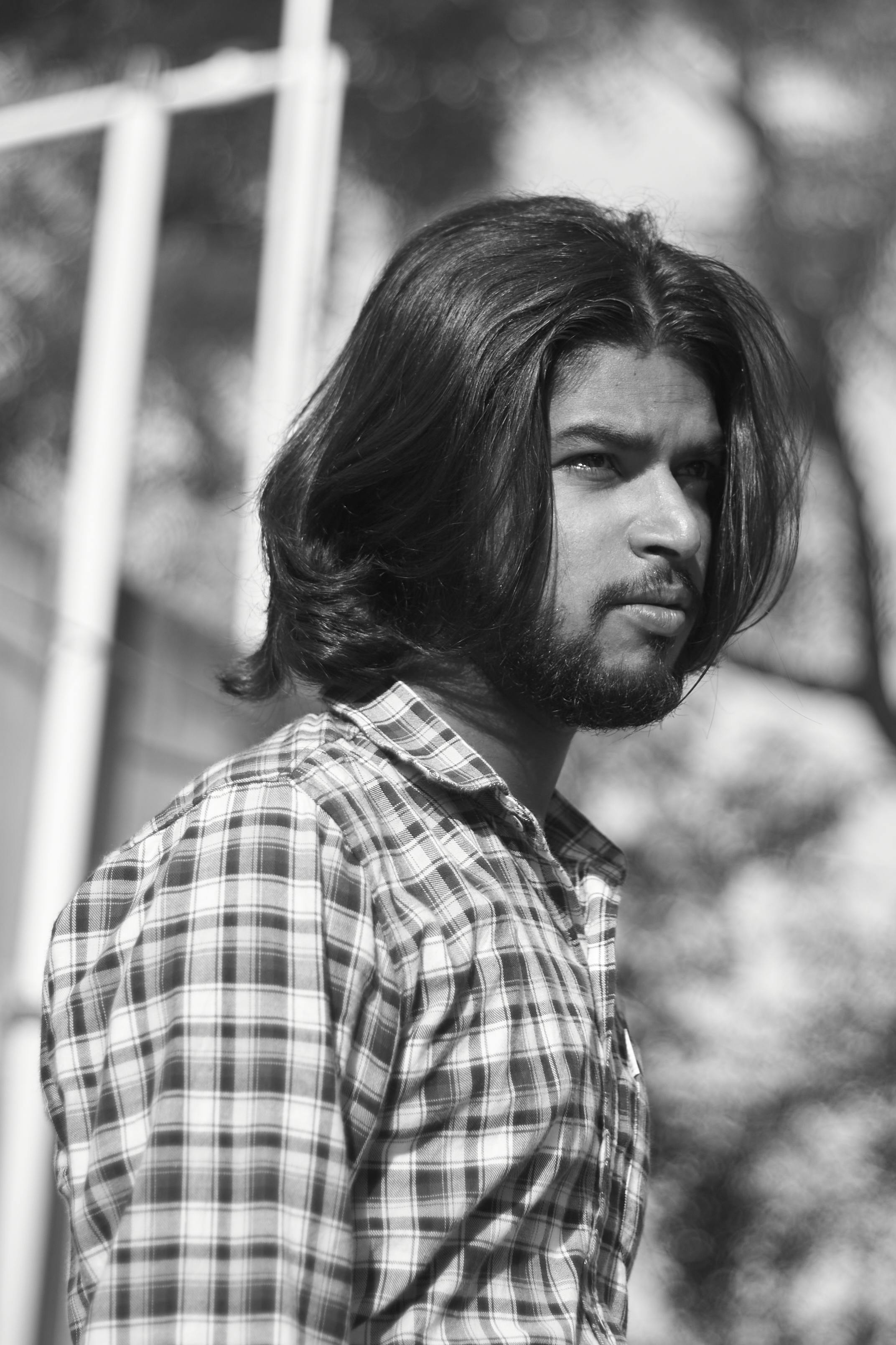 Grayscale Portrait of a Man · Free Stock Photo