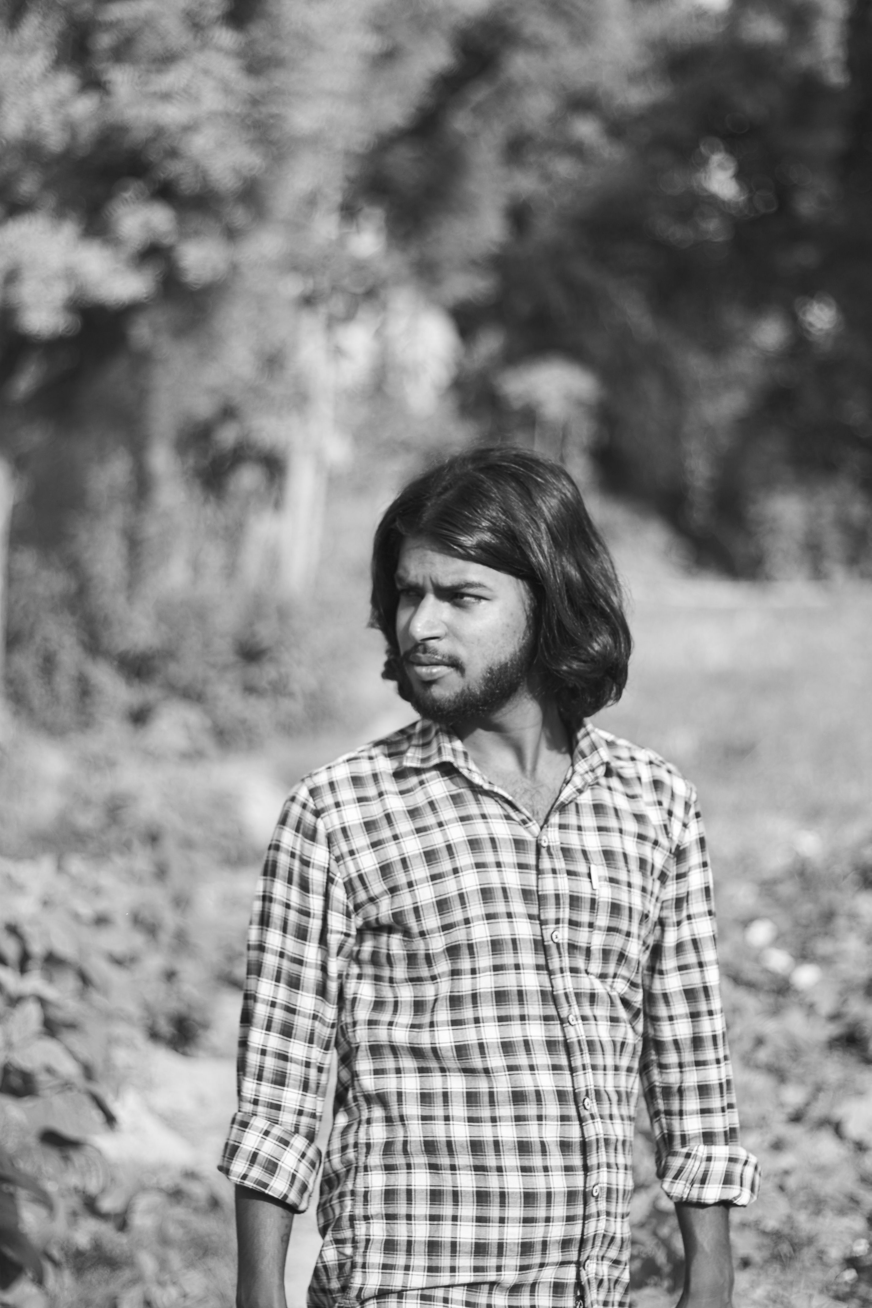 Grayscale Portrait of a Man · Free Stock Photo