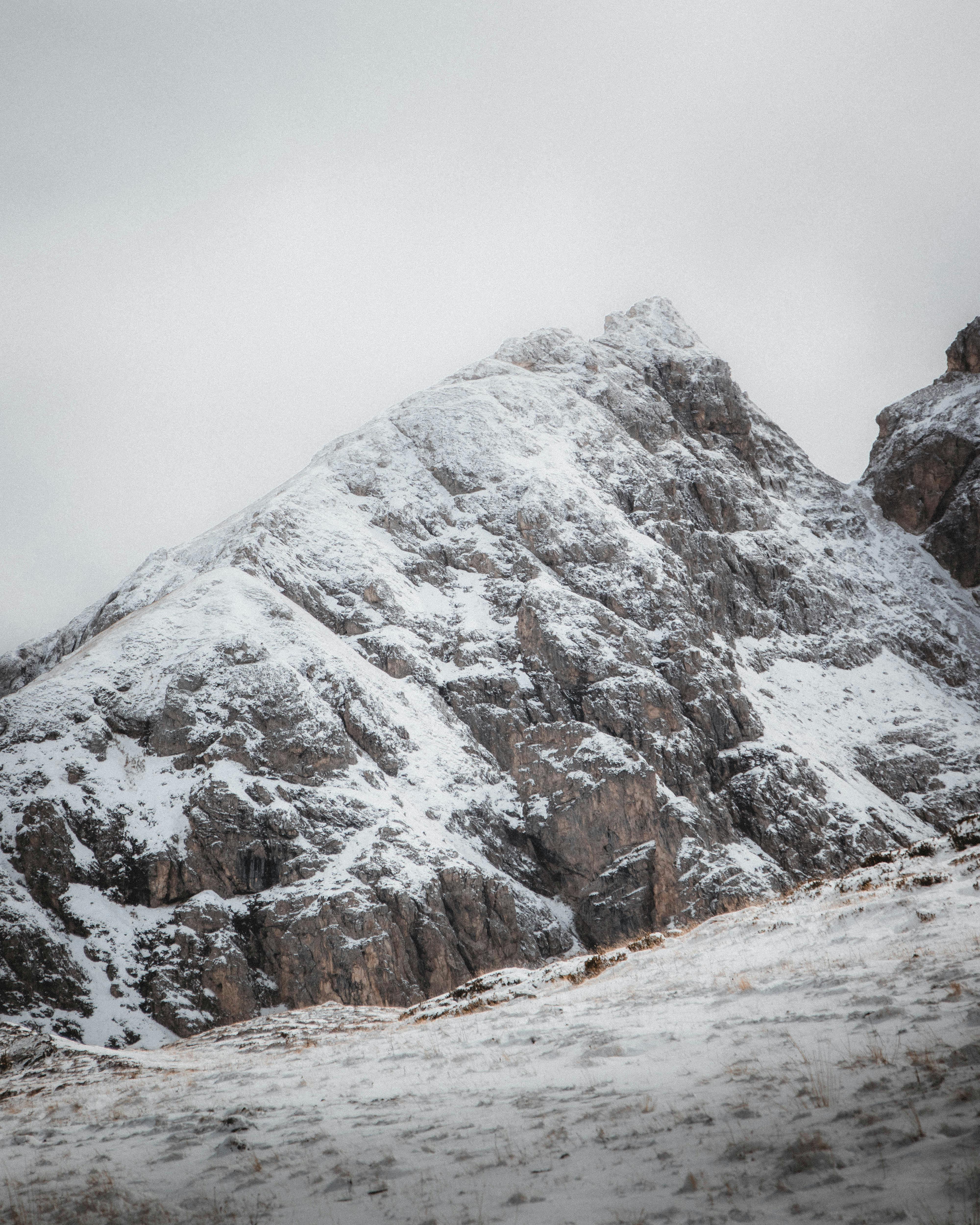 Rock Mountains in Snow in Winter · Free Stock Photo
