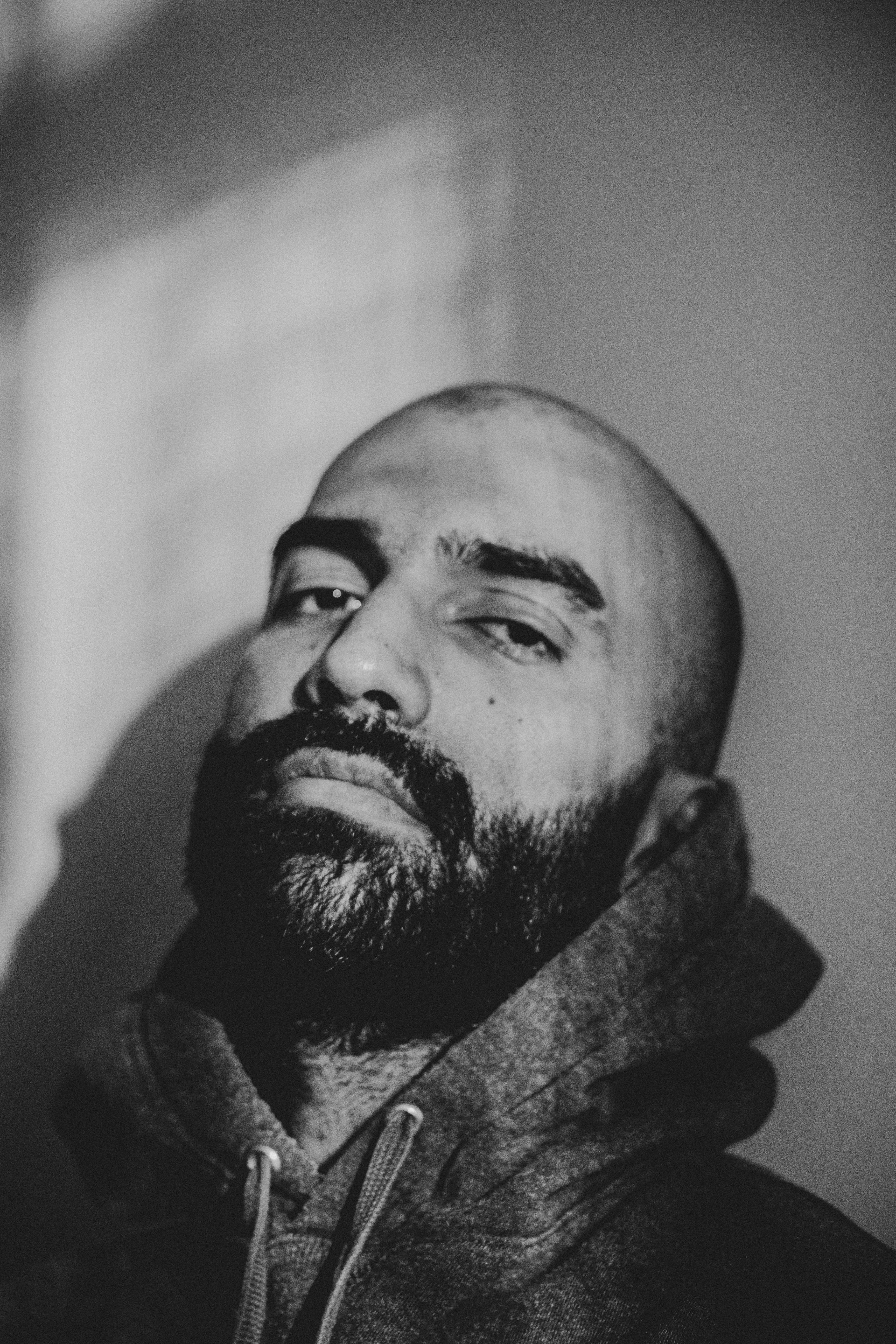 Grayscale Portrait of a Man · Free Stock Photo