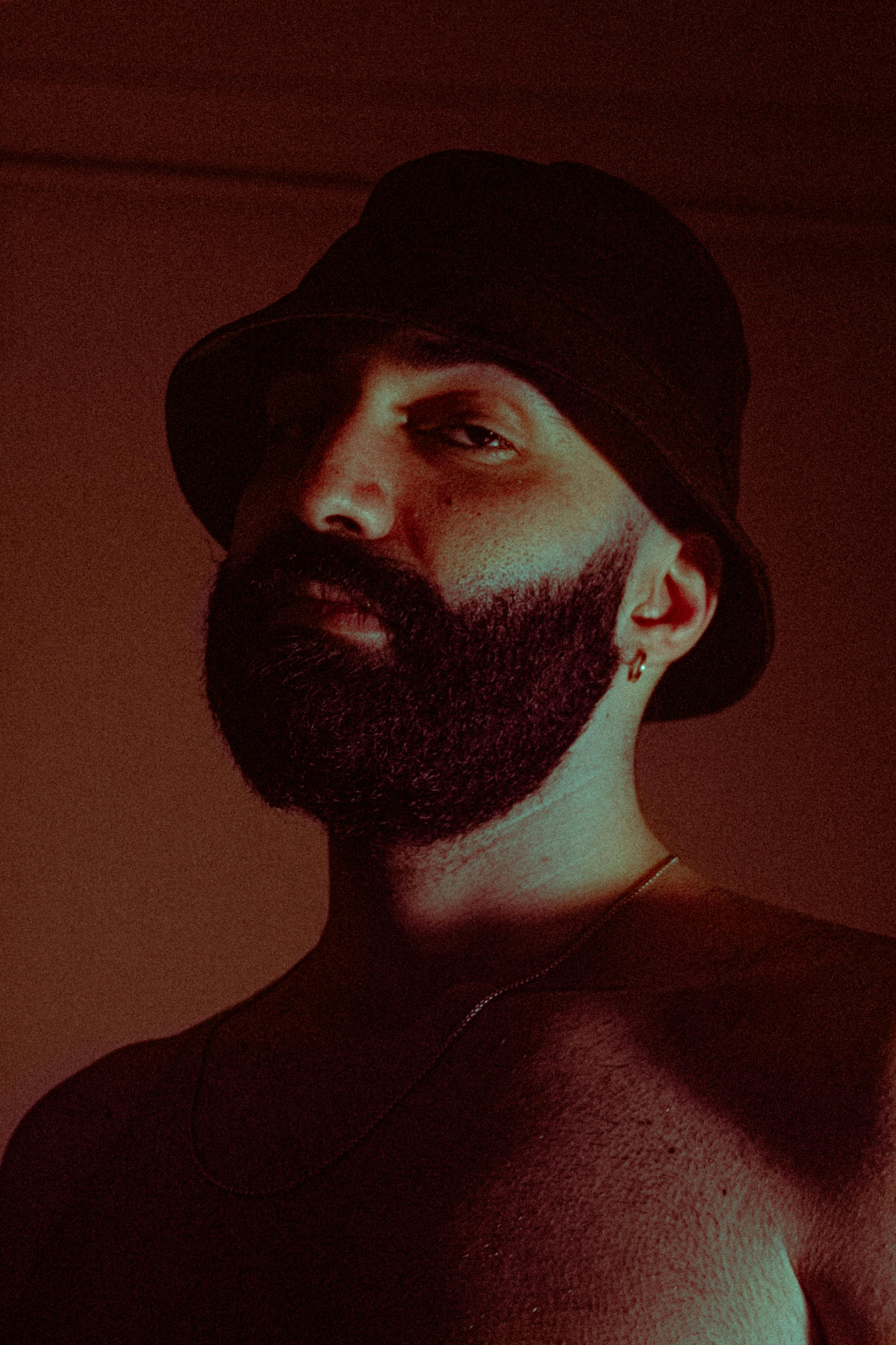 Bearded Man Wearing Bucket Hat · Free Stock Photo