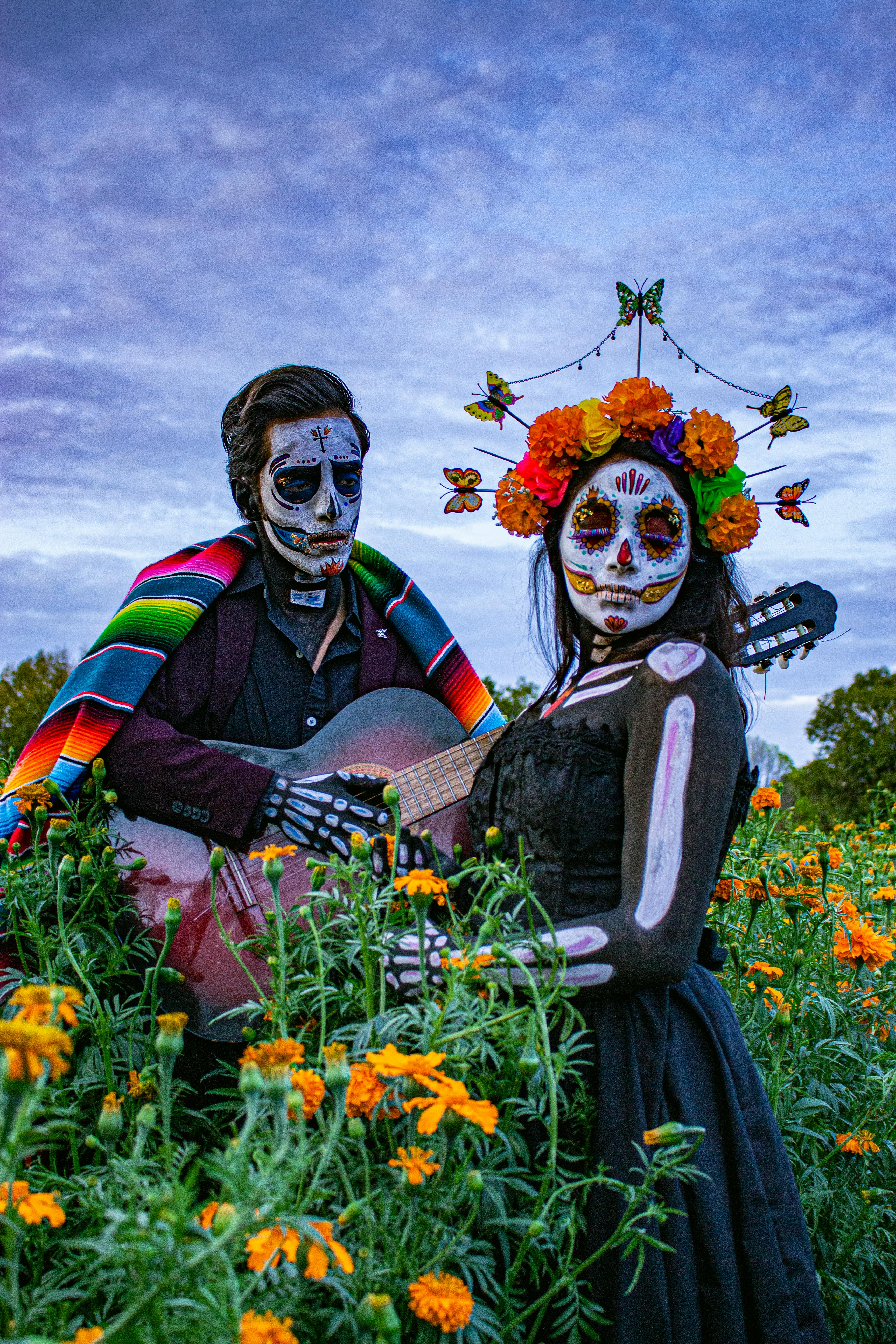 A Catrin and a Catrina in a Flower Field · Free Stock Photo