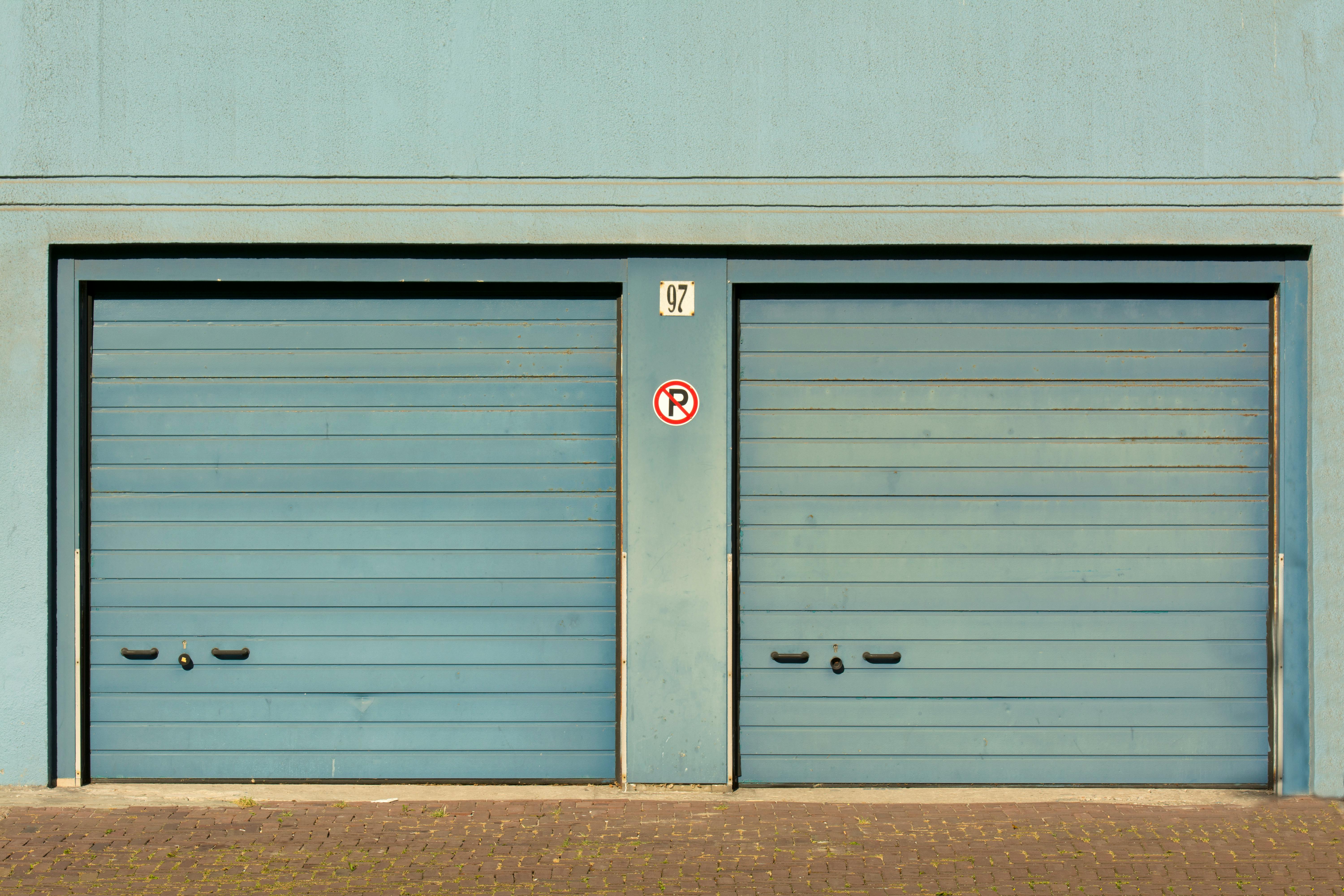 Garage Doors in Building · Free Stock Photo