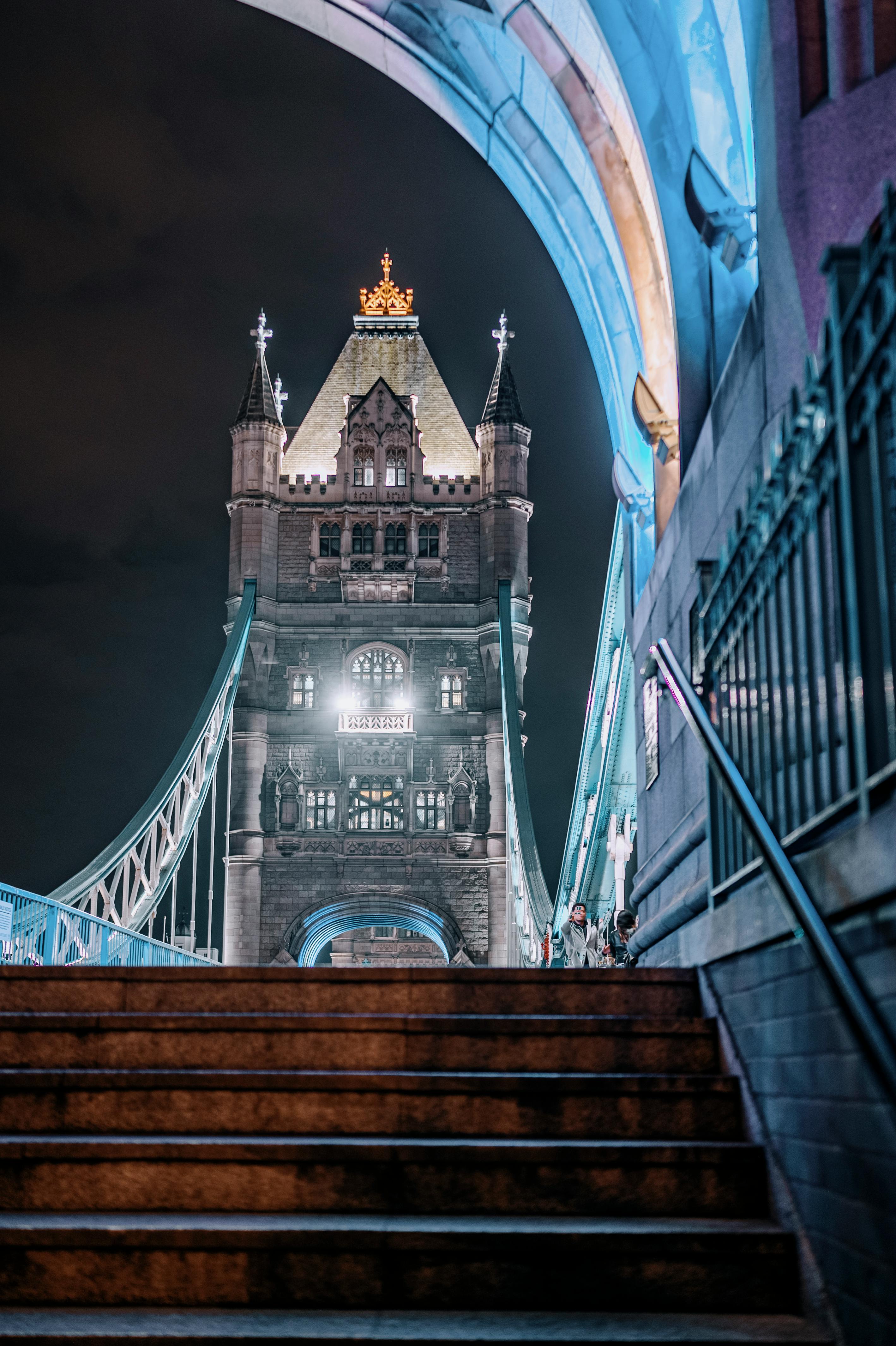 Purple Foot Bridge · Free Stock Photo