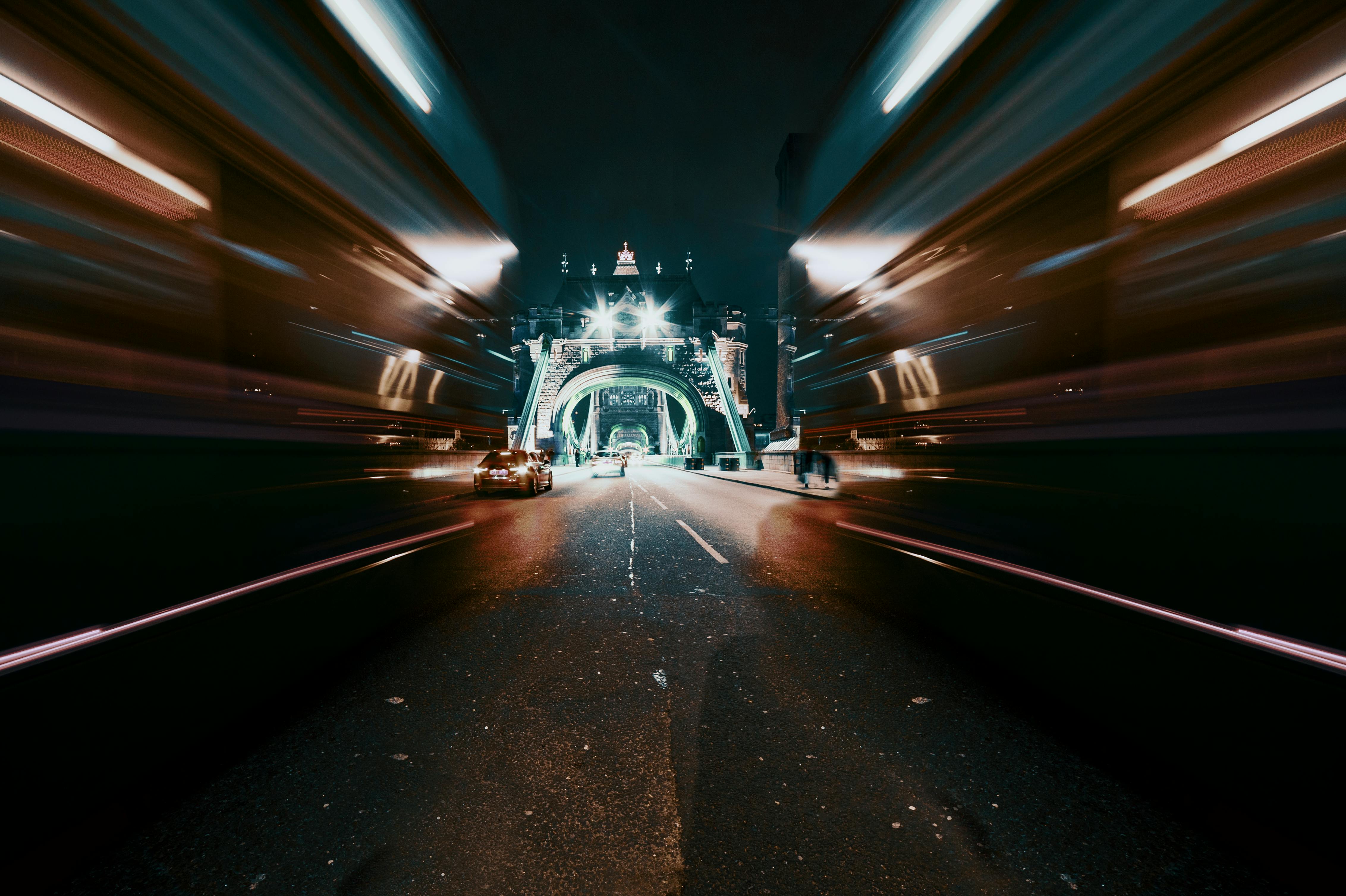 Purple Foot Bridge · Free Stock Photo