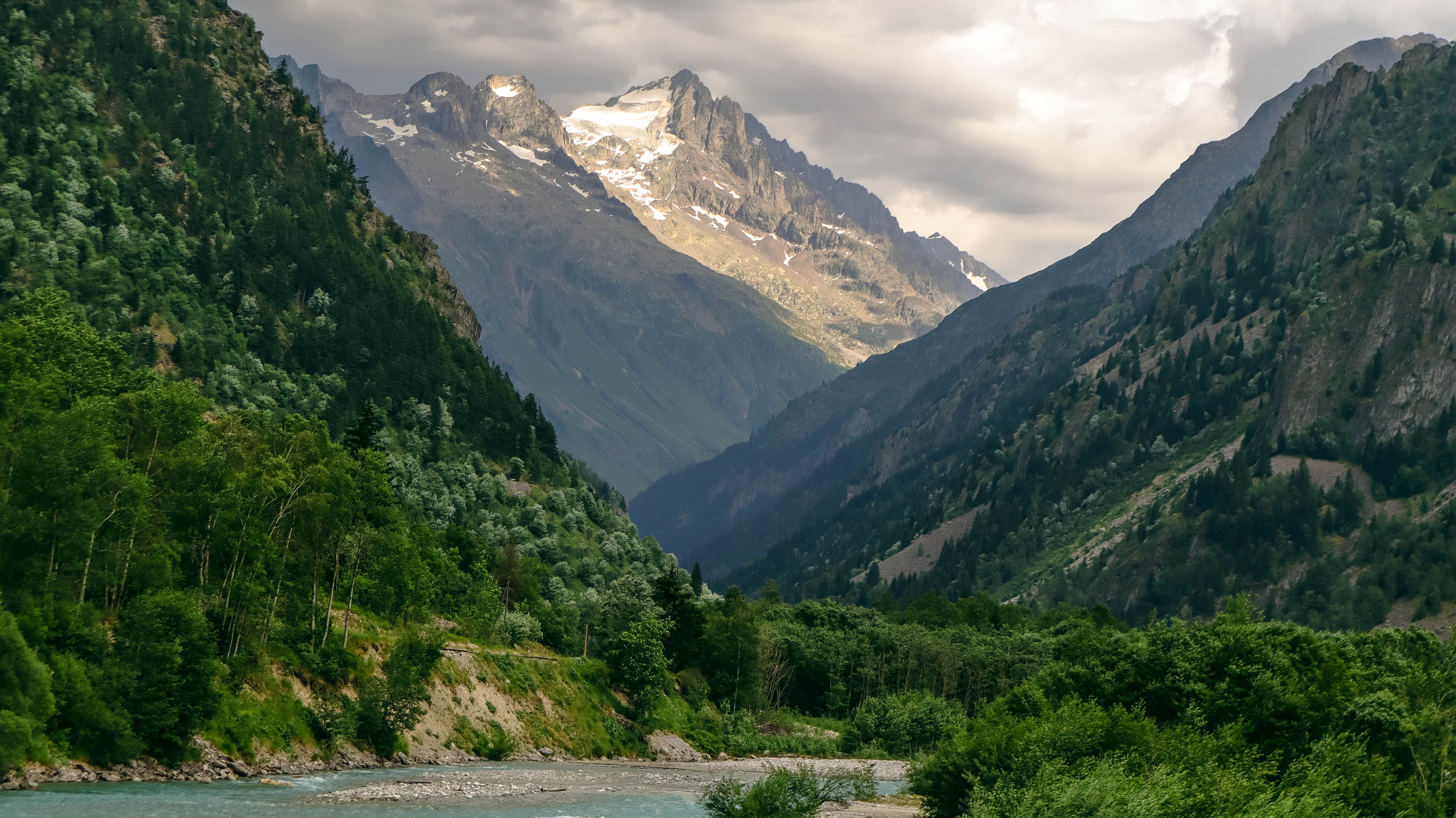 River in Valley in Mountains · Free Stock Photo