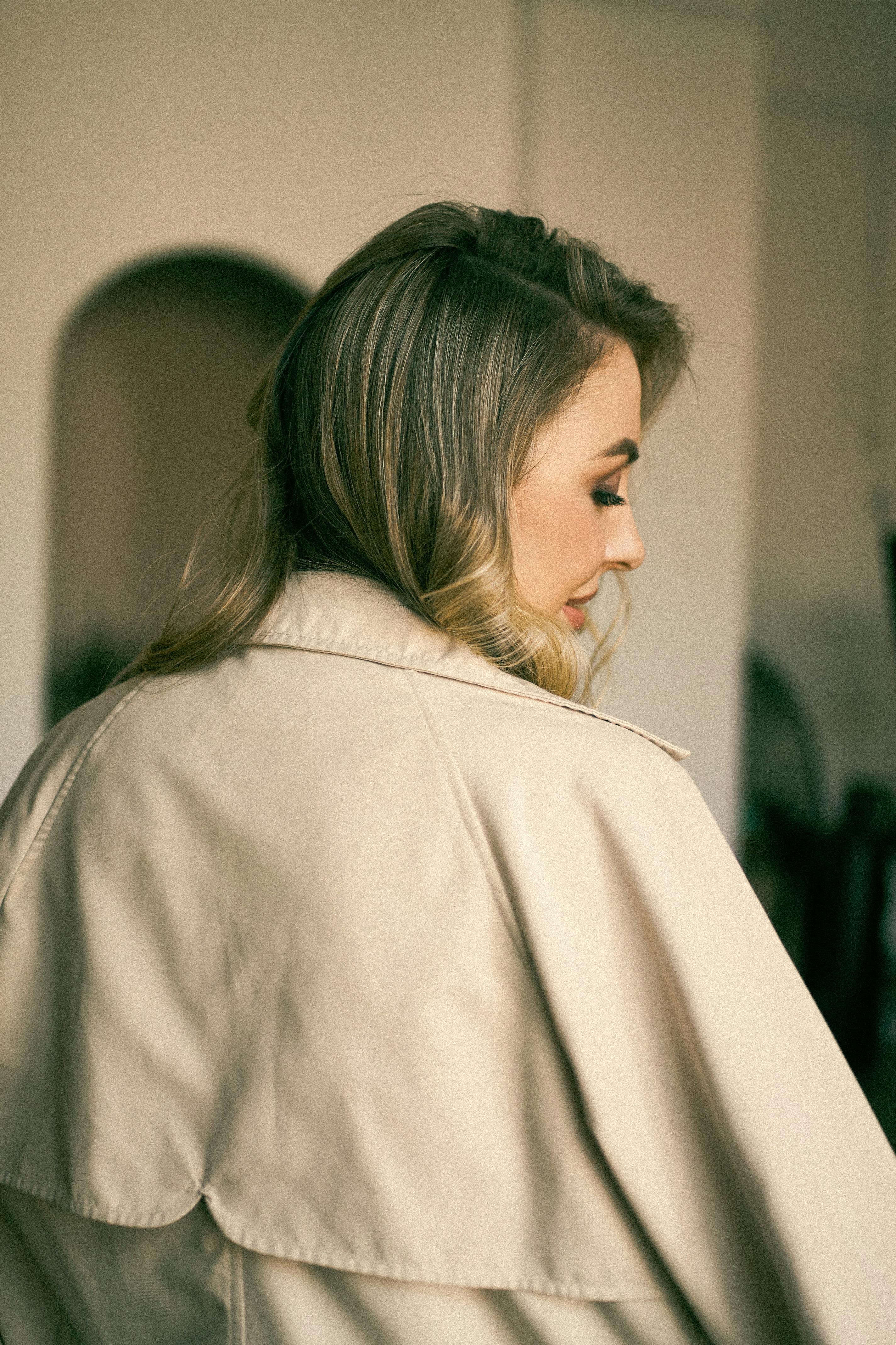 Back View of Woman in Trench Coat · Free Stock Photo