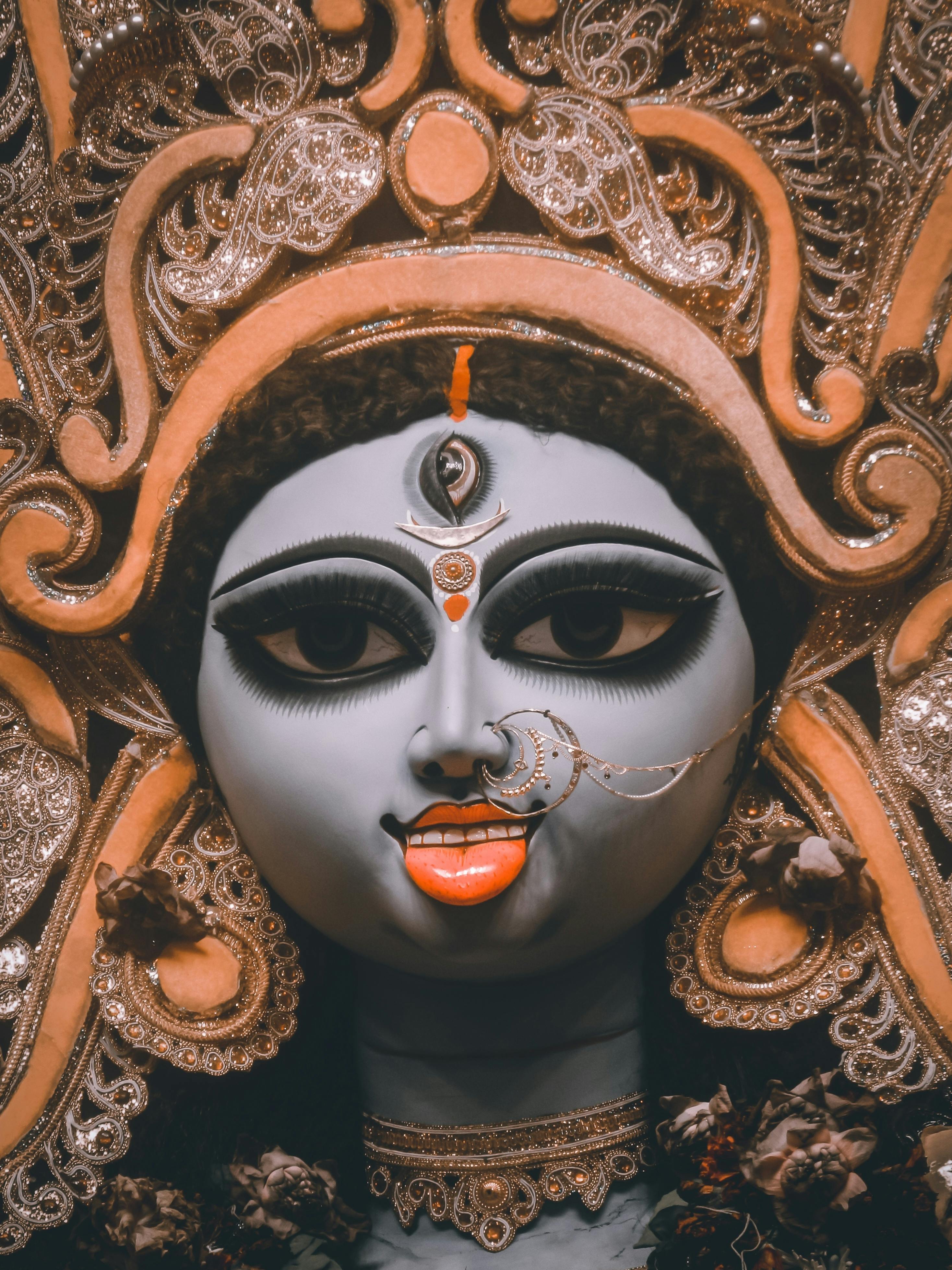 A Close-Up Shot of a Statue of Durga · Free Stock Photo
