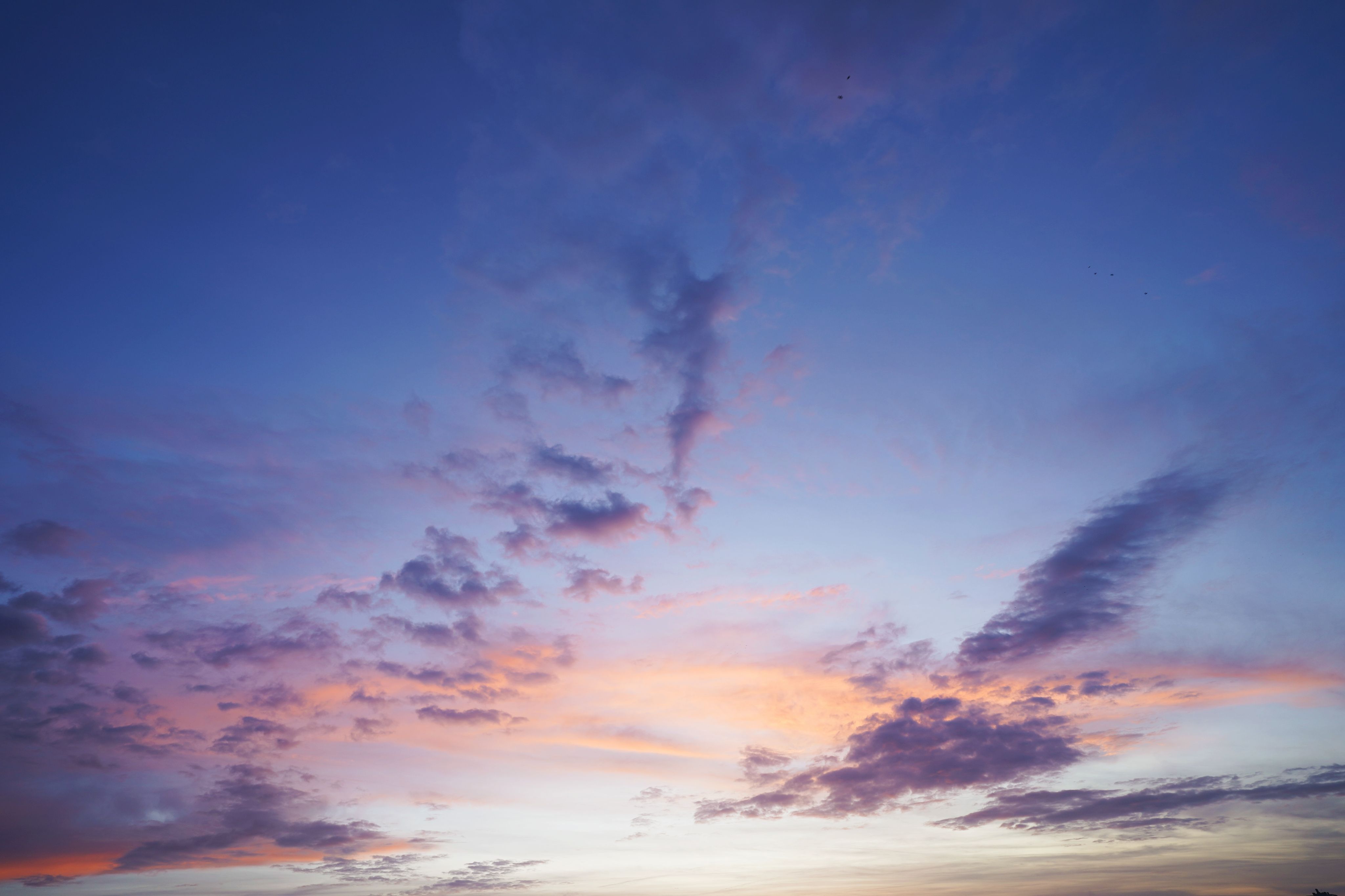 Gray Clouds and Blue Sky at Sunset · Free Stock Photo