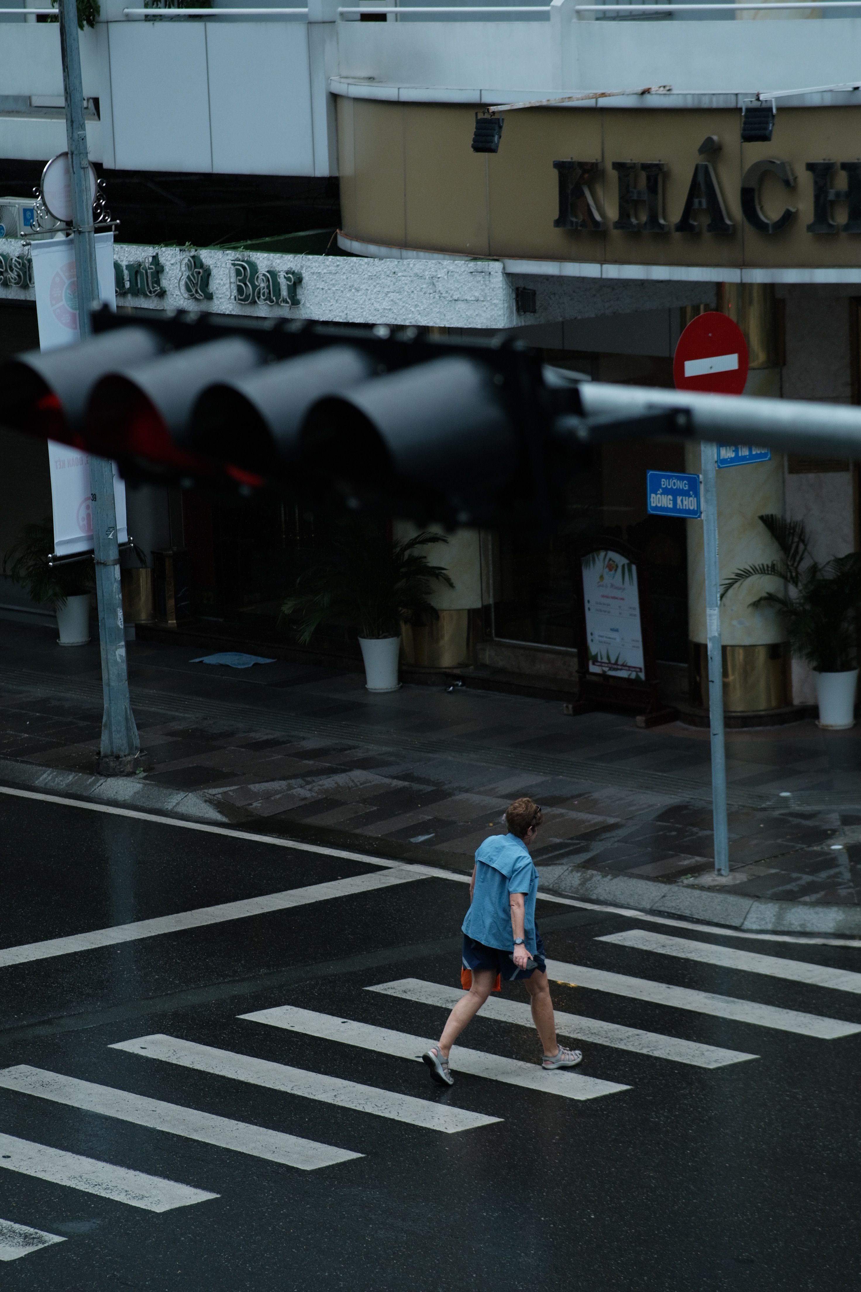 A Woman Crossing the Street · Free Stock Photo