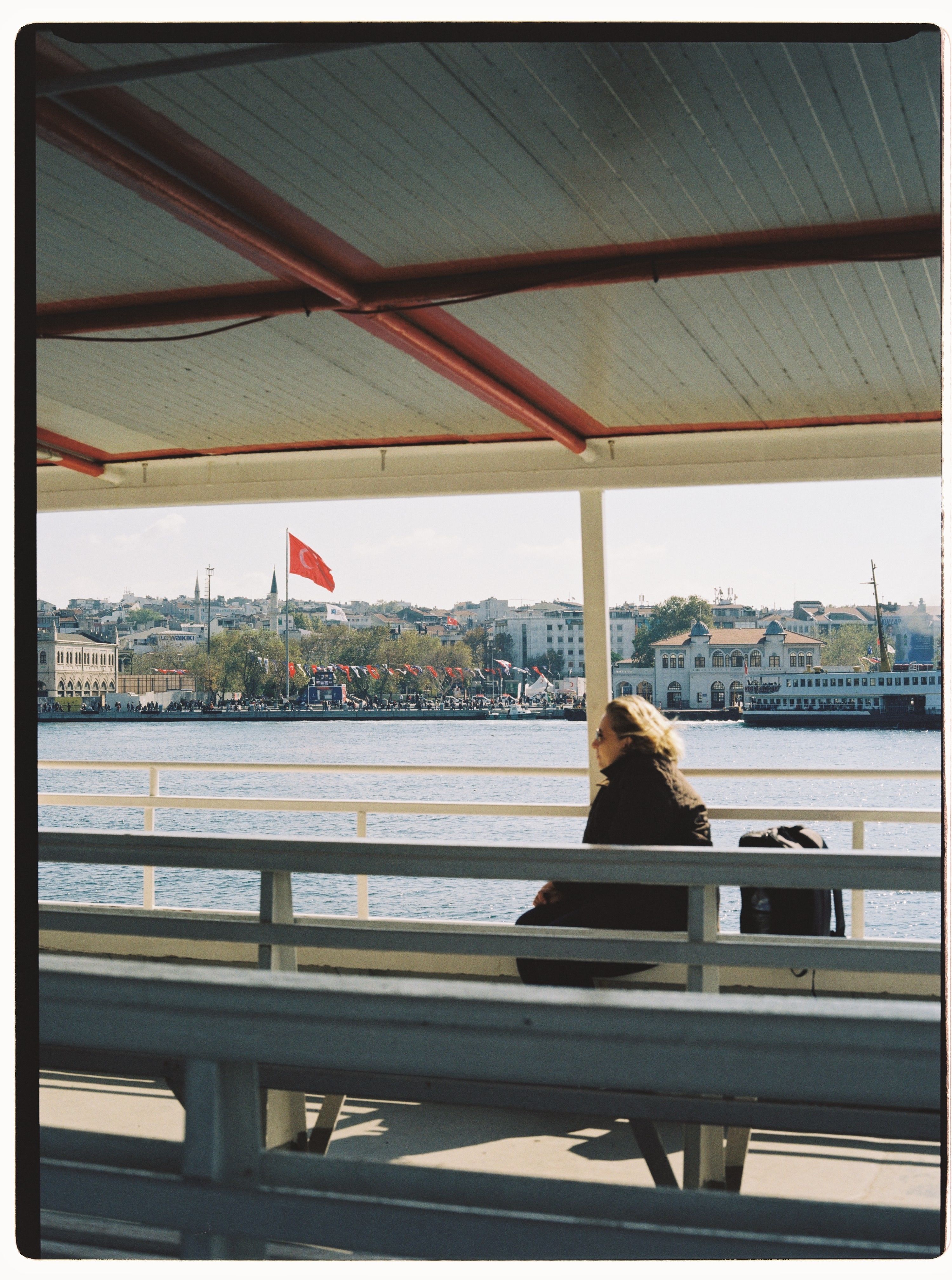 Back View of a Man on a Ferry Boat · Free Stock Photo
