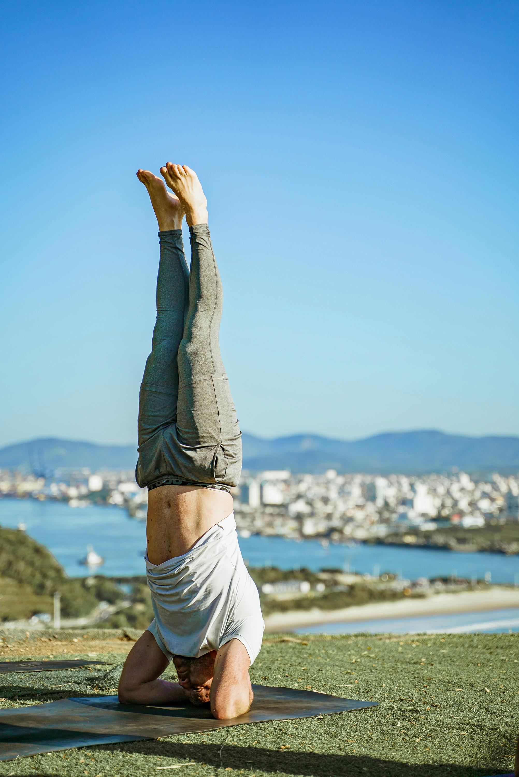 Man during Yoga Headstand · Free Stock Photo