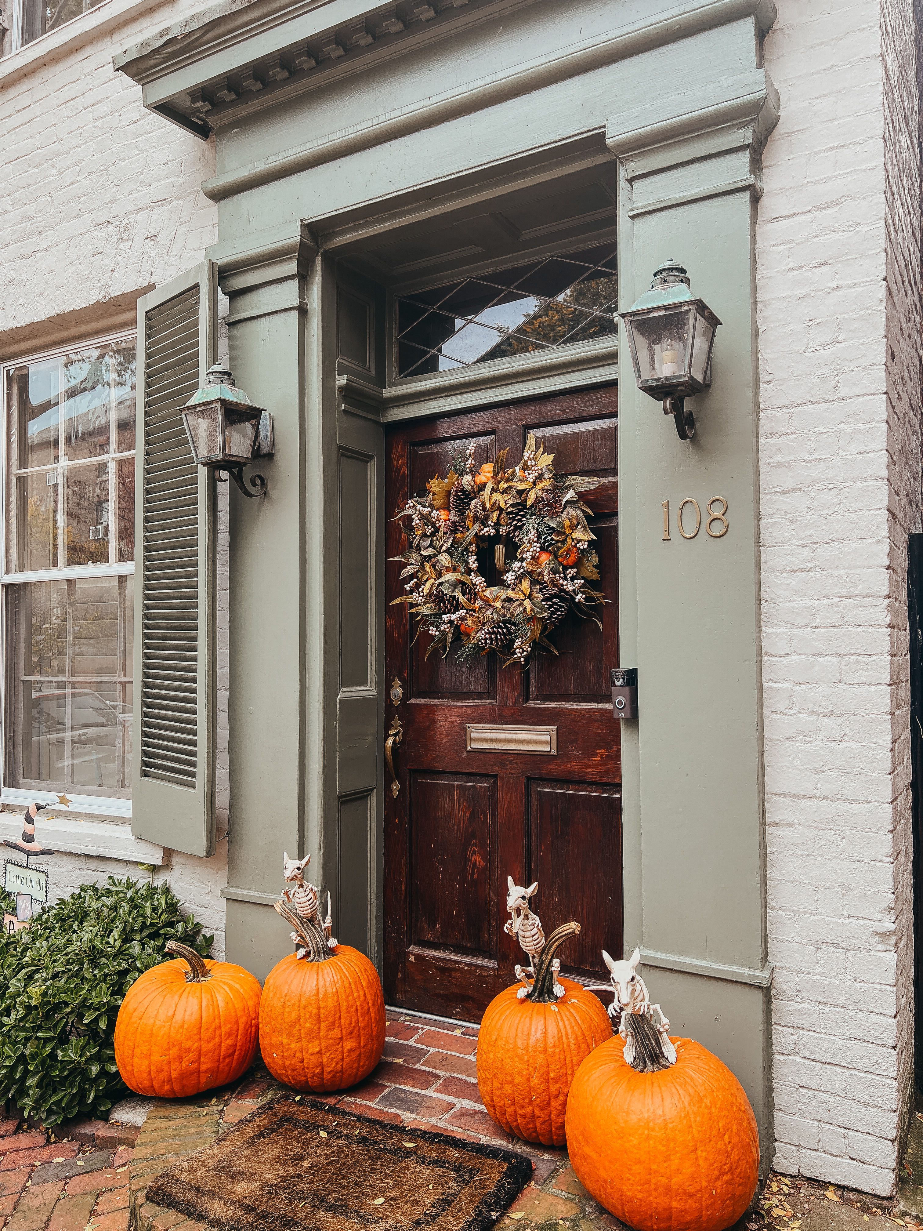 Pumpkins on the Doorstep · Free Stock Photo
