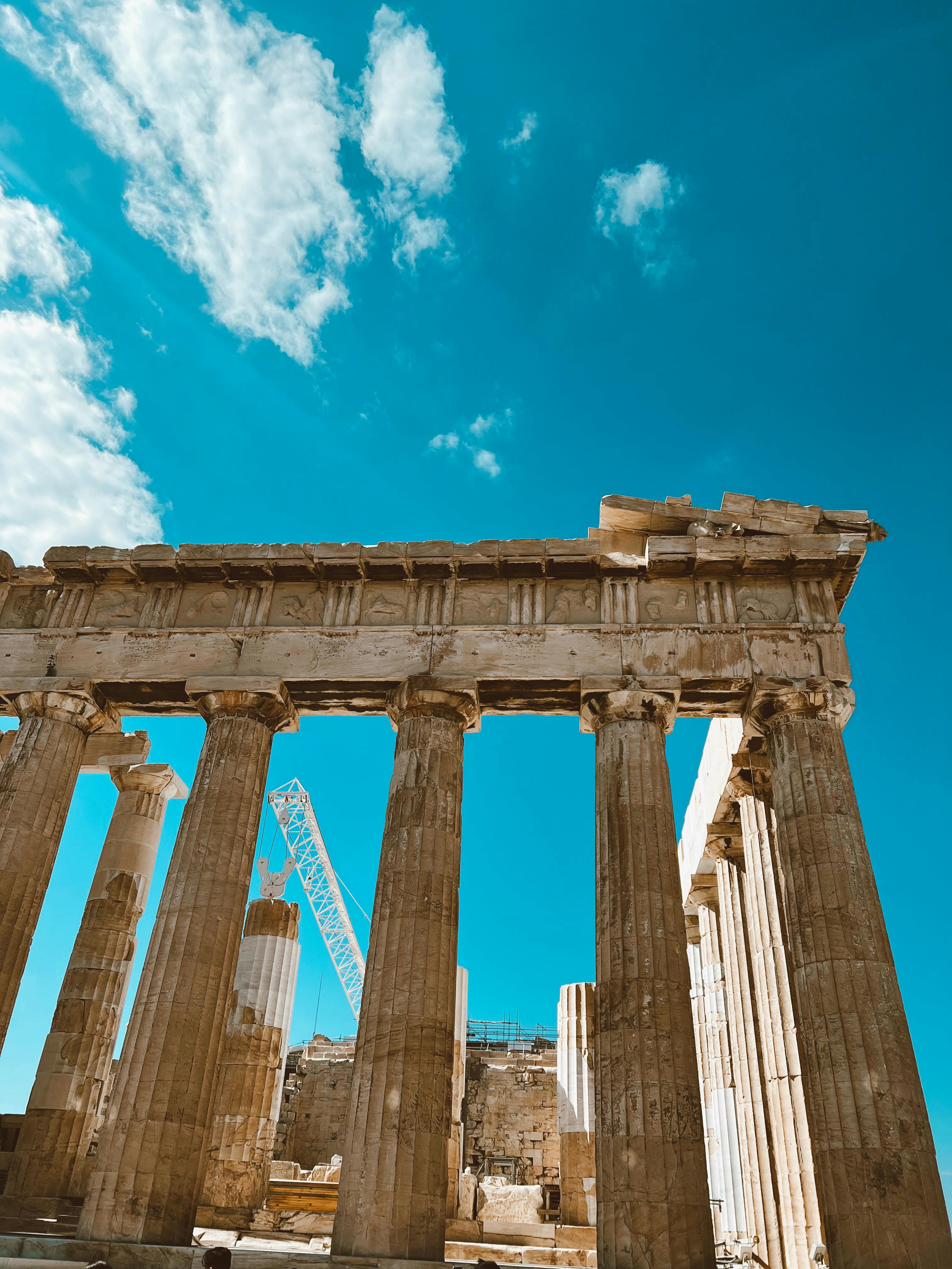 Concrete Pillars Under the Blue Sky · Free Stock Photo