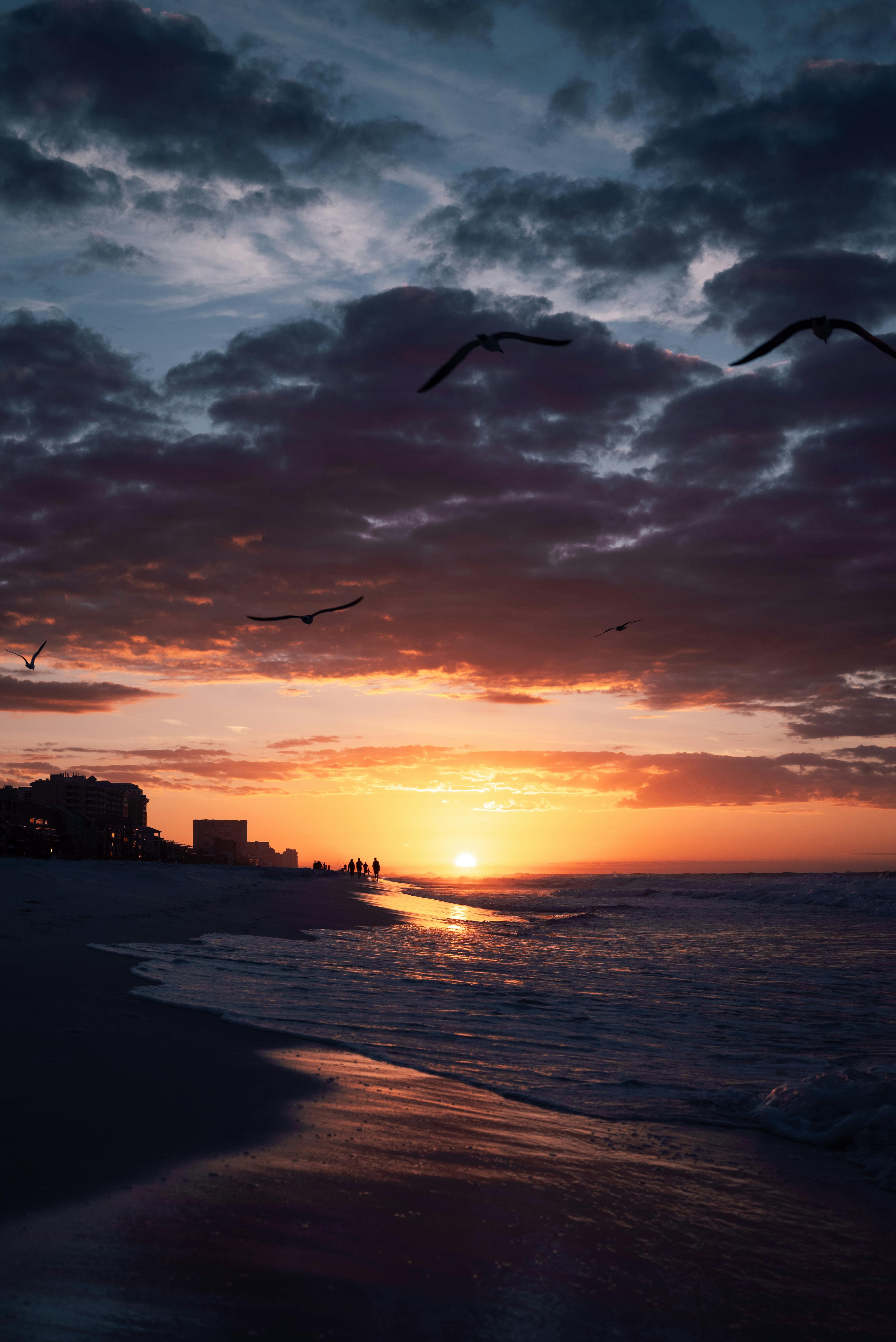 Blue Seashore during Sunset · Free Stock Photo