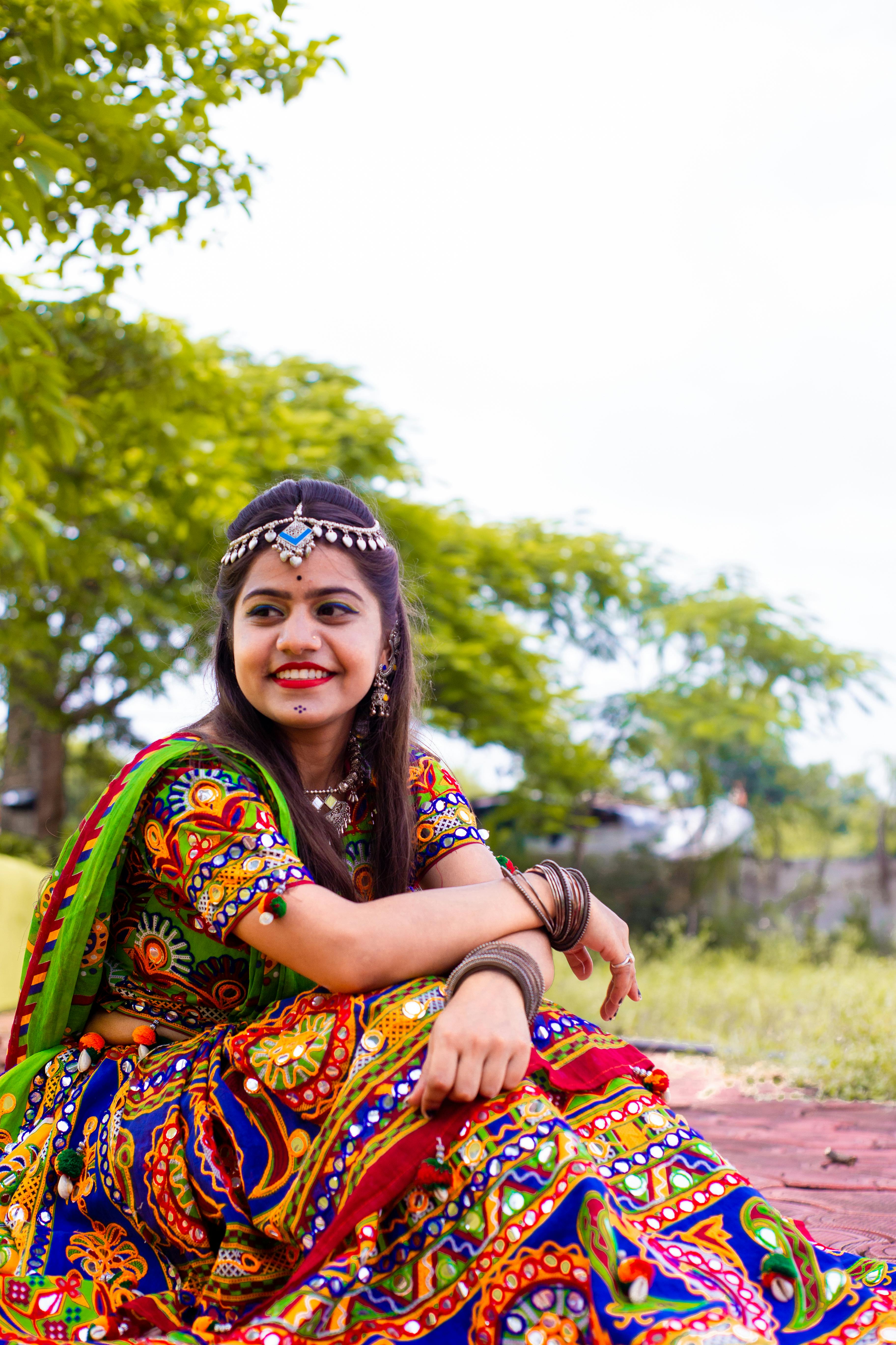 Girl Wearing a Radha Costume · Free Stock Photo