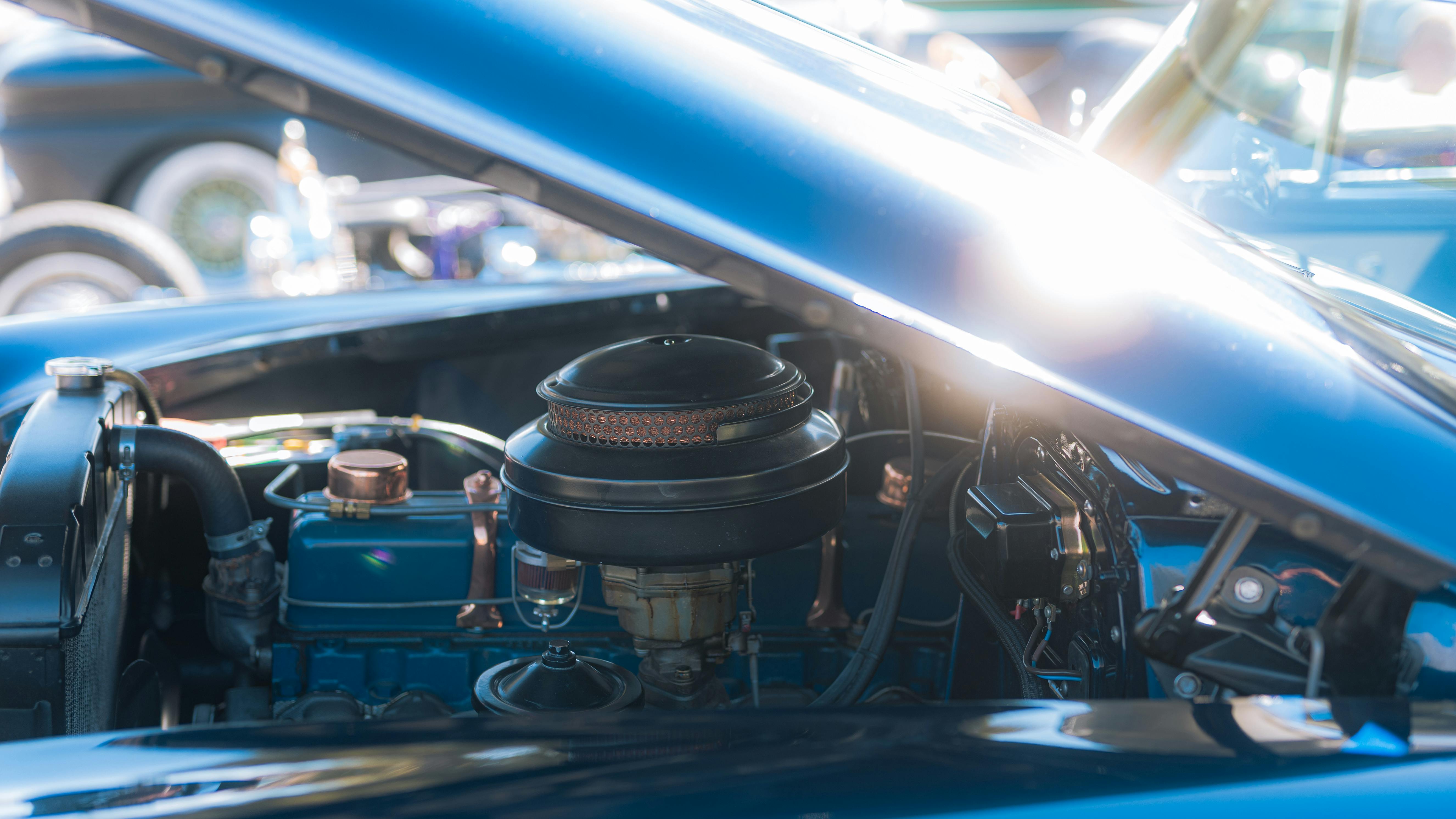 Engine Under the Car Hood · Free Stock Photo