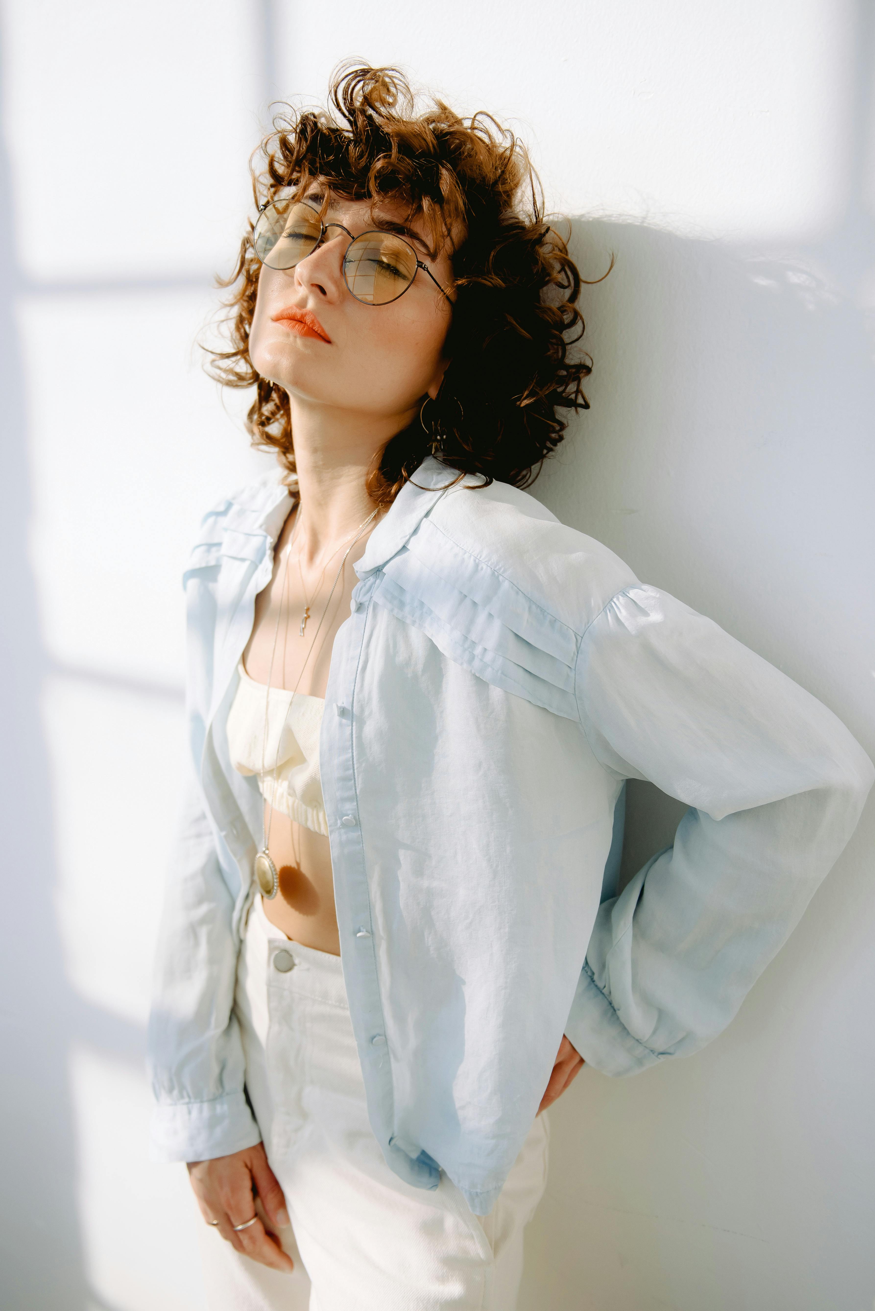 Woman in Shirt Posing · Free Stock Photo