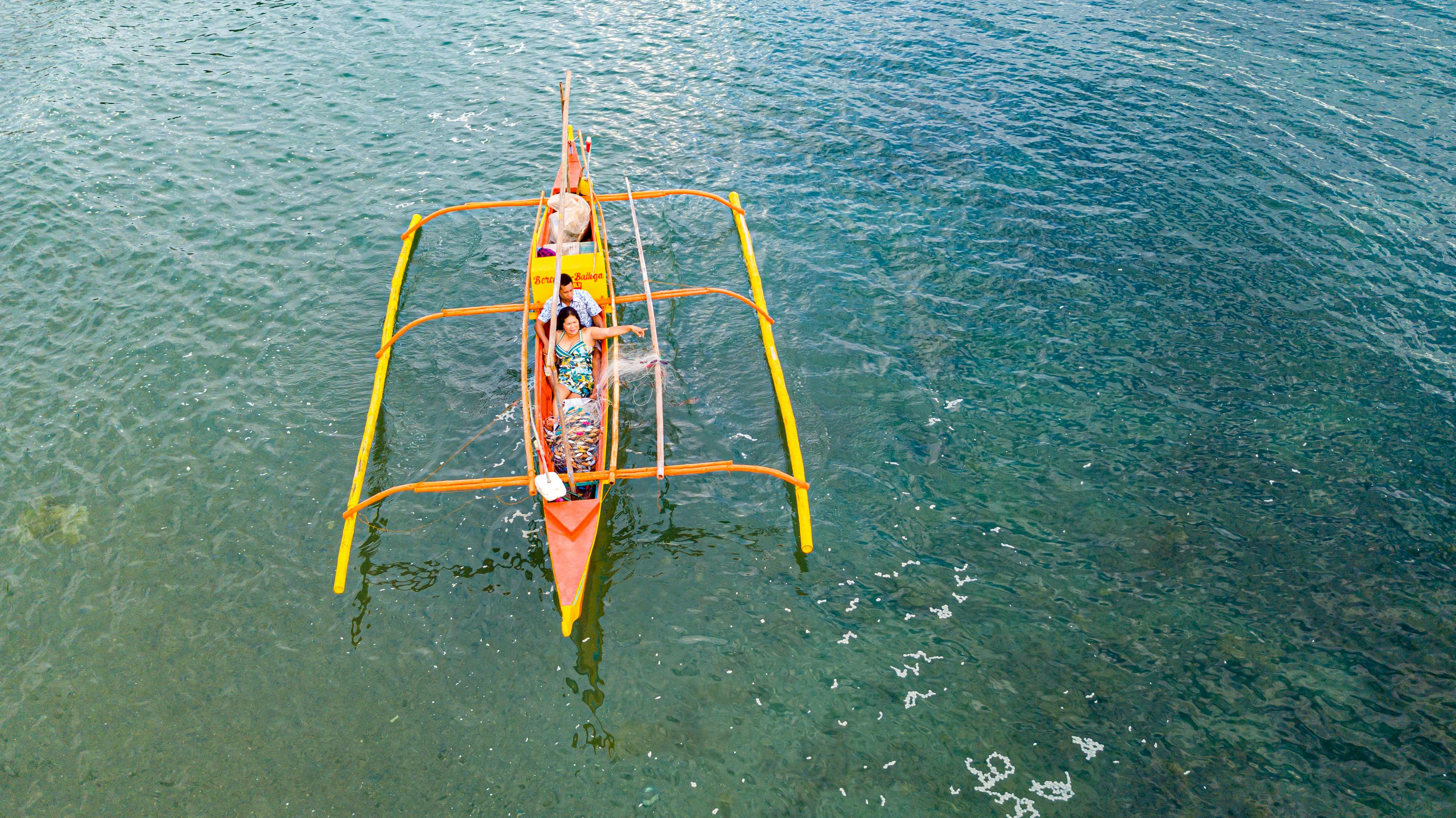 Aerial View of White Boat on Sea · Free Stock Photo