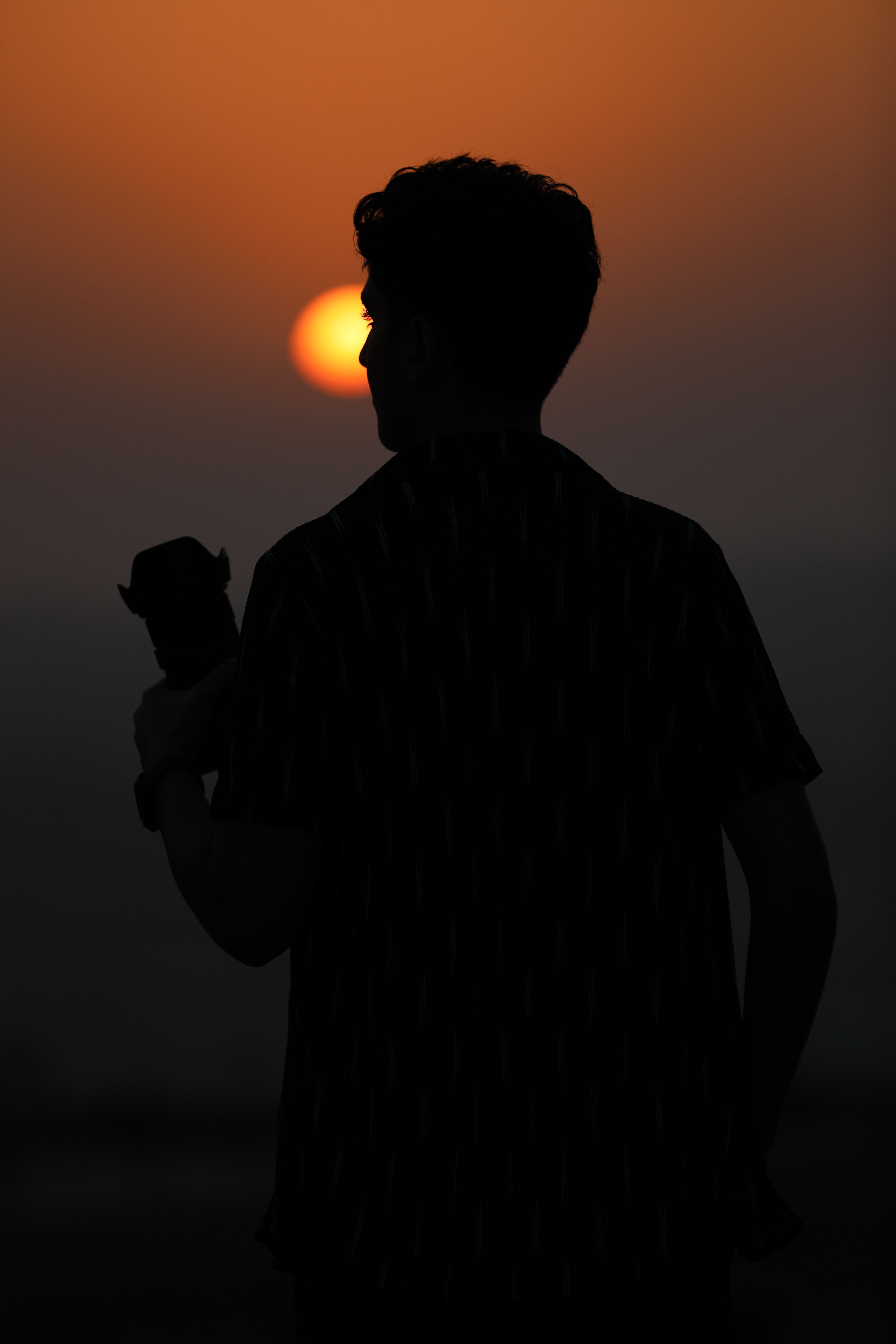 Silhouette of Man during Sunset · Free Stock Photo