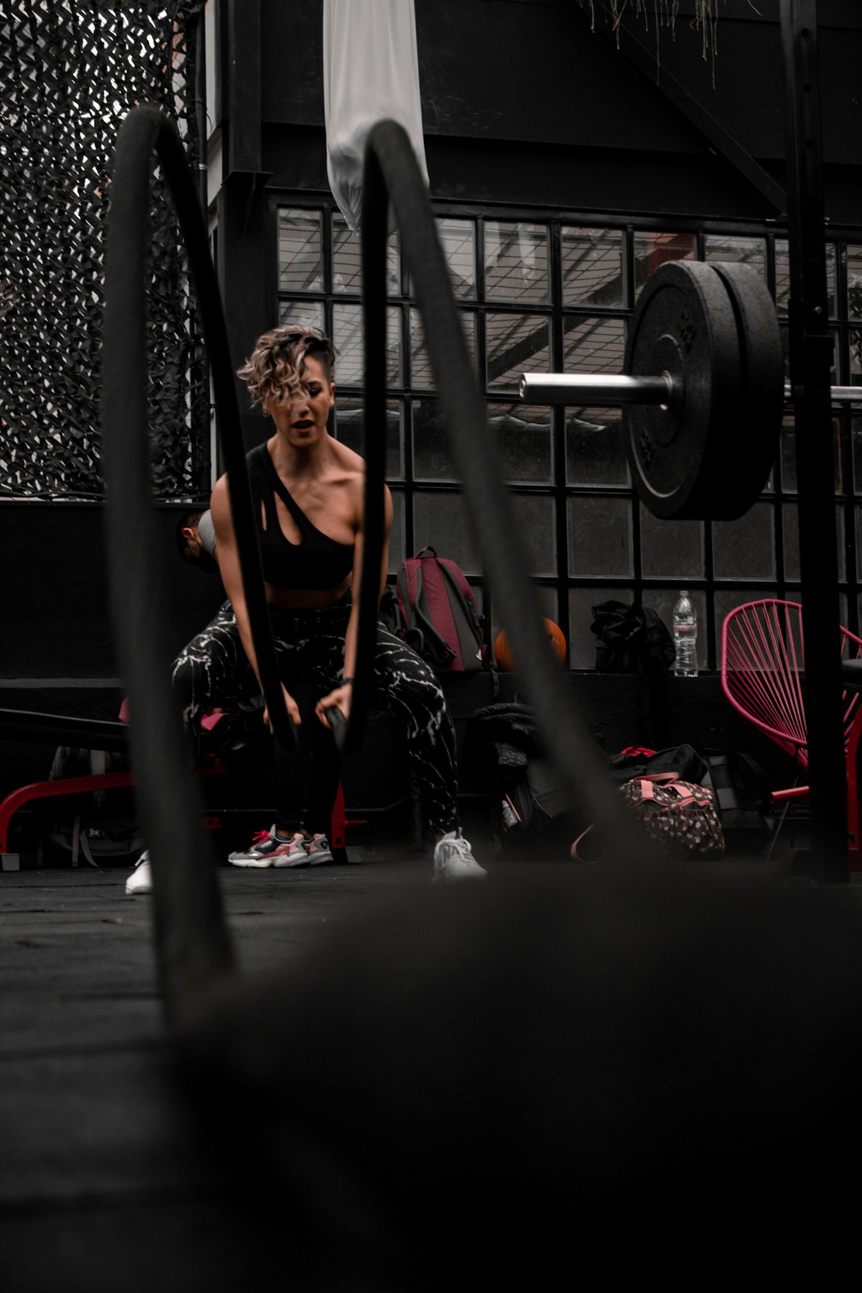 A Woman Doing Gym Rope Exercise · Free Stock Photo
