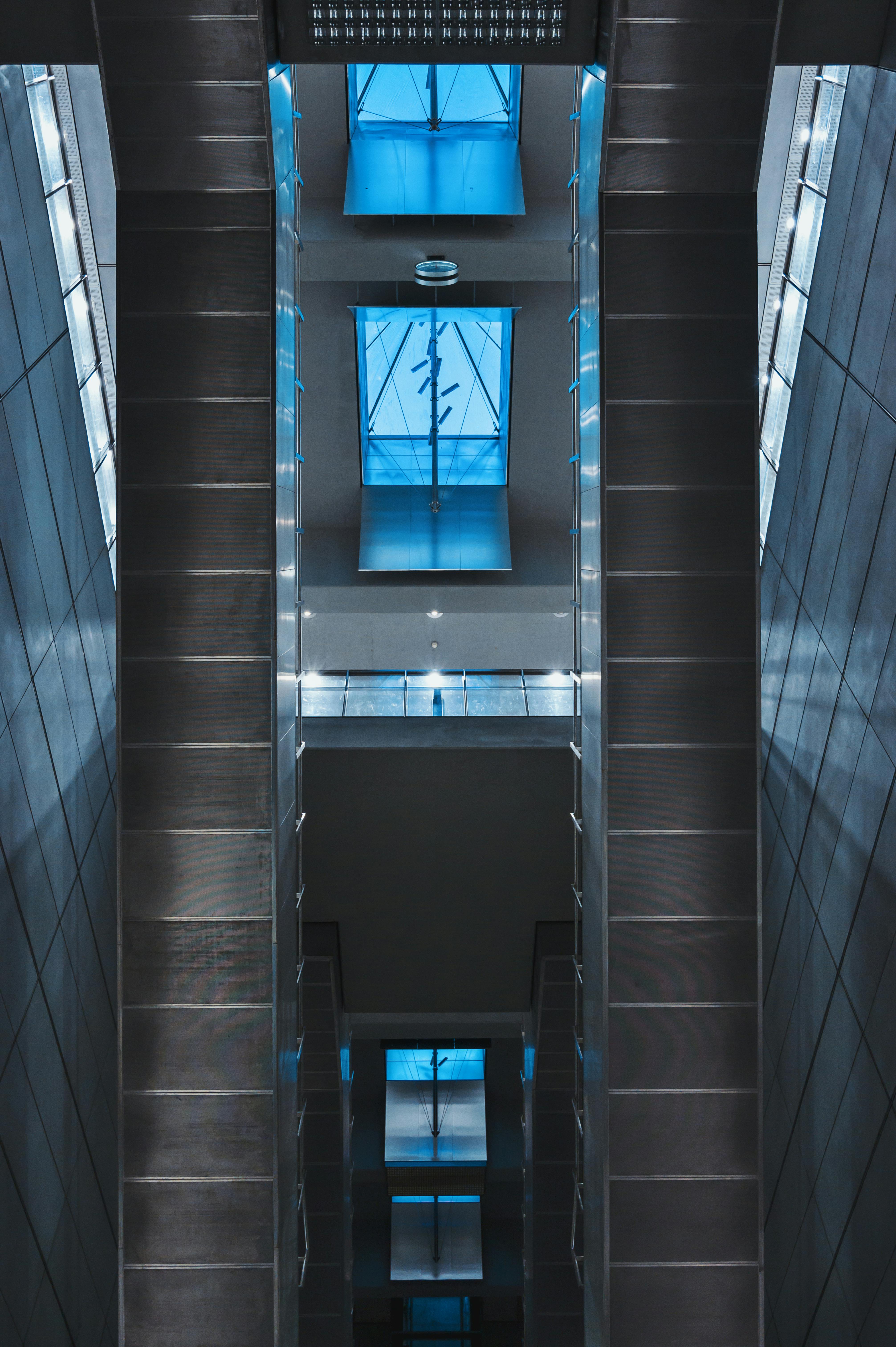 A Gray and Blue Concrete Building · Free Stock Photo