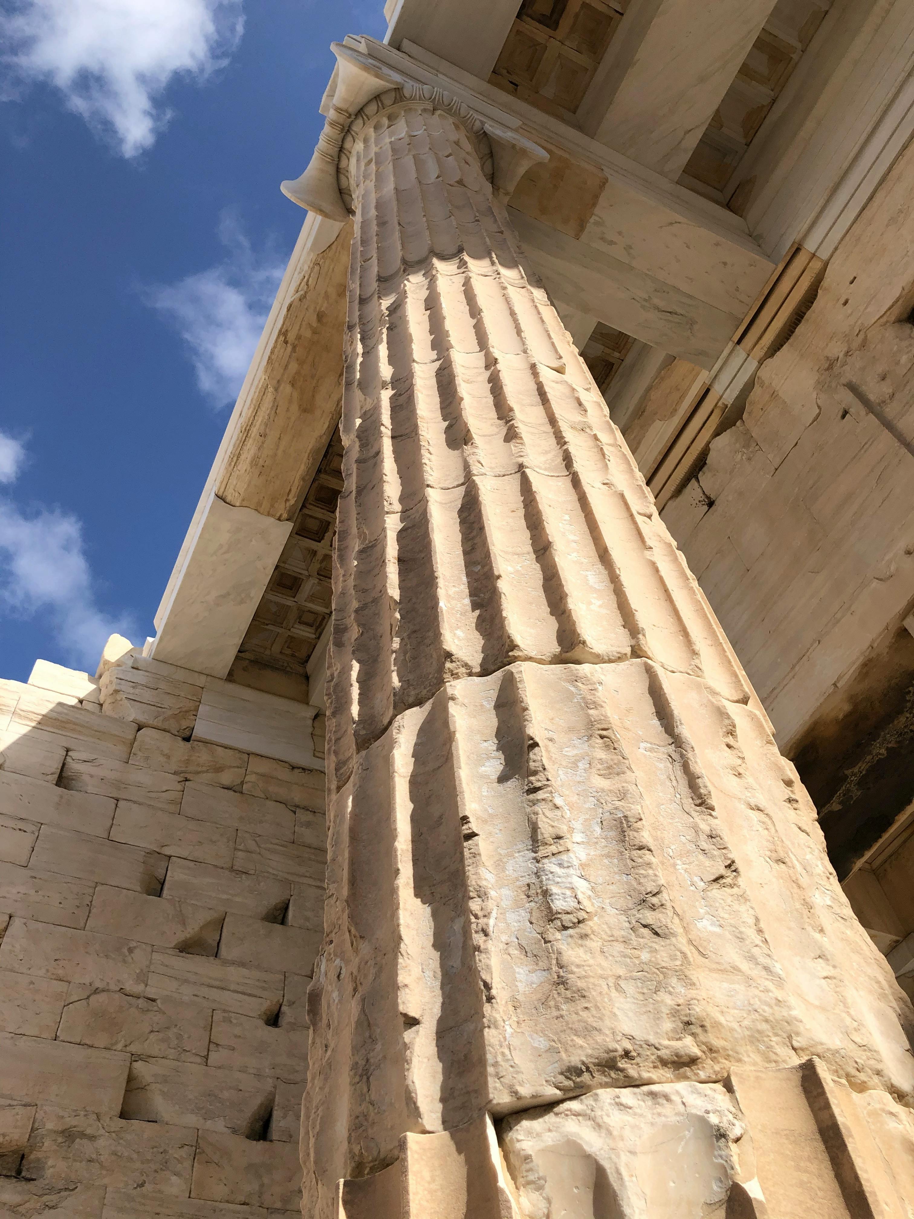 Low Angle View of Parthenon Column · Free Stock Photo