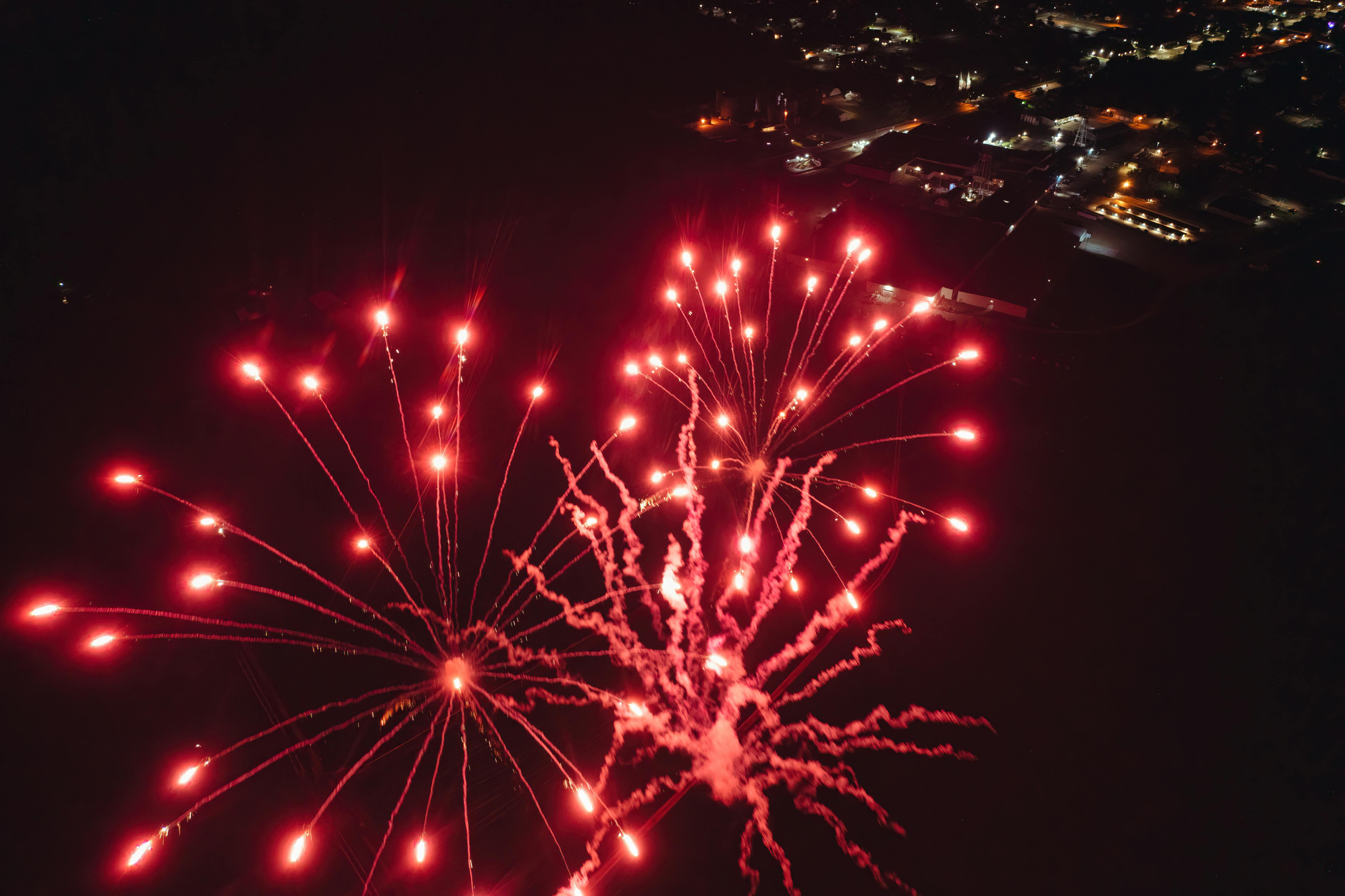 Red and Yellow Fireworks Display during Nighttime · Free Stock Photo