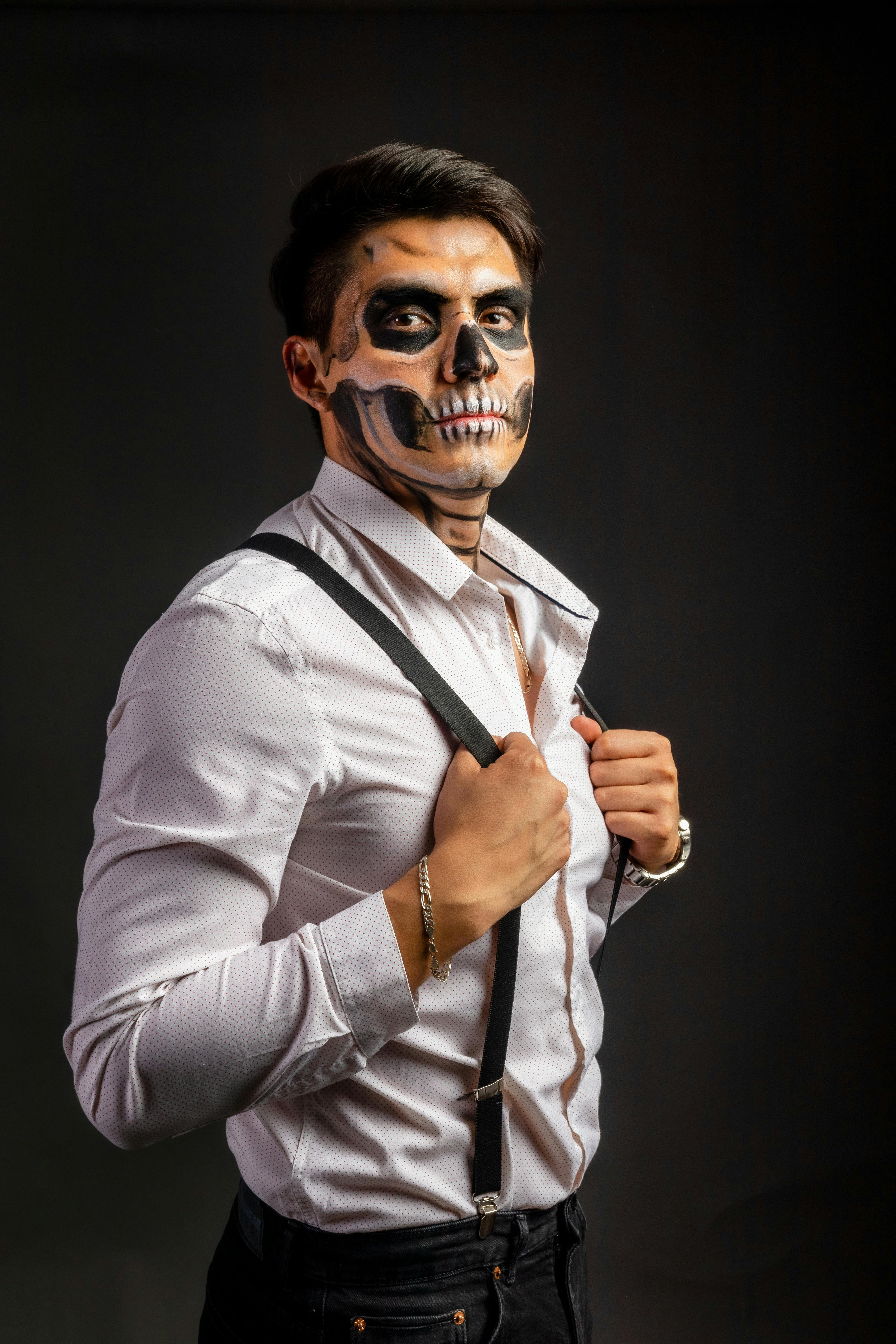 A Man with Letters on His Face Dancing · Free Stock Photo