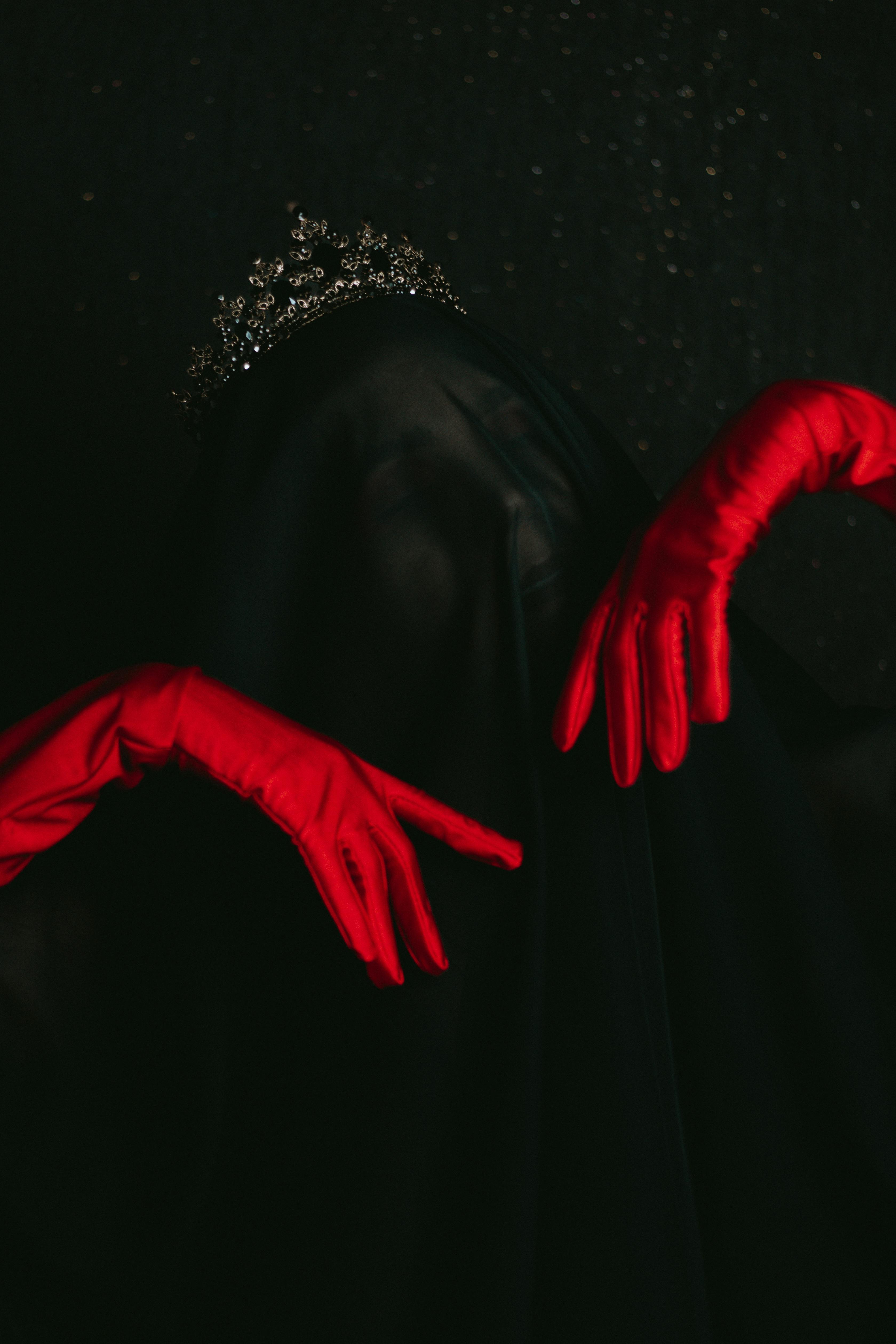 Mysterious, Scary Woman Wearing Veil and Red Gloves · Free Stock Photo