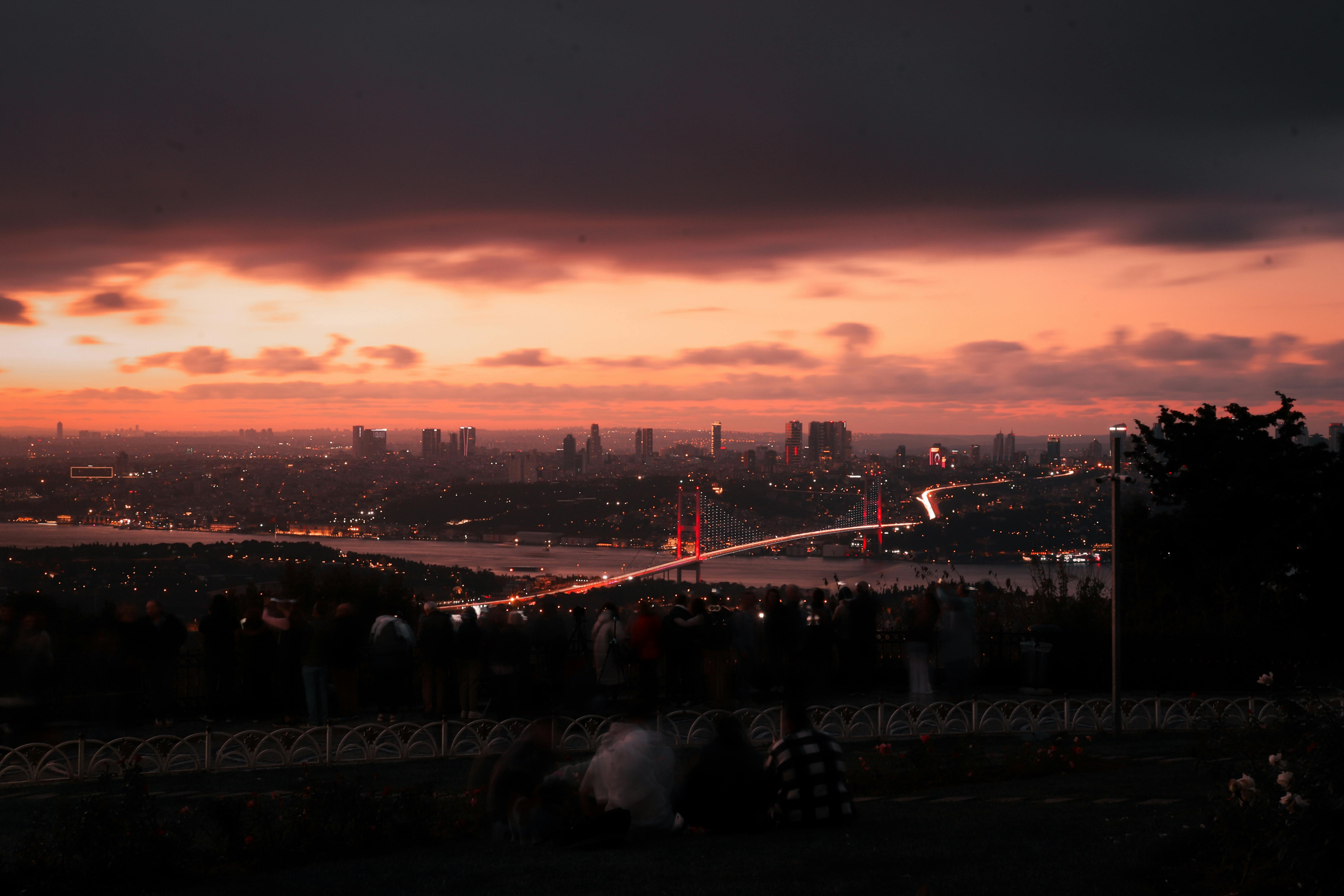 Aerial View of City Buildings during Sunset · Free Stock Photo