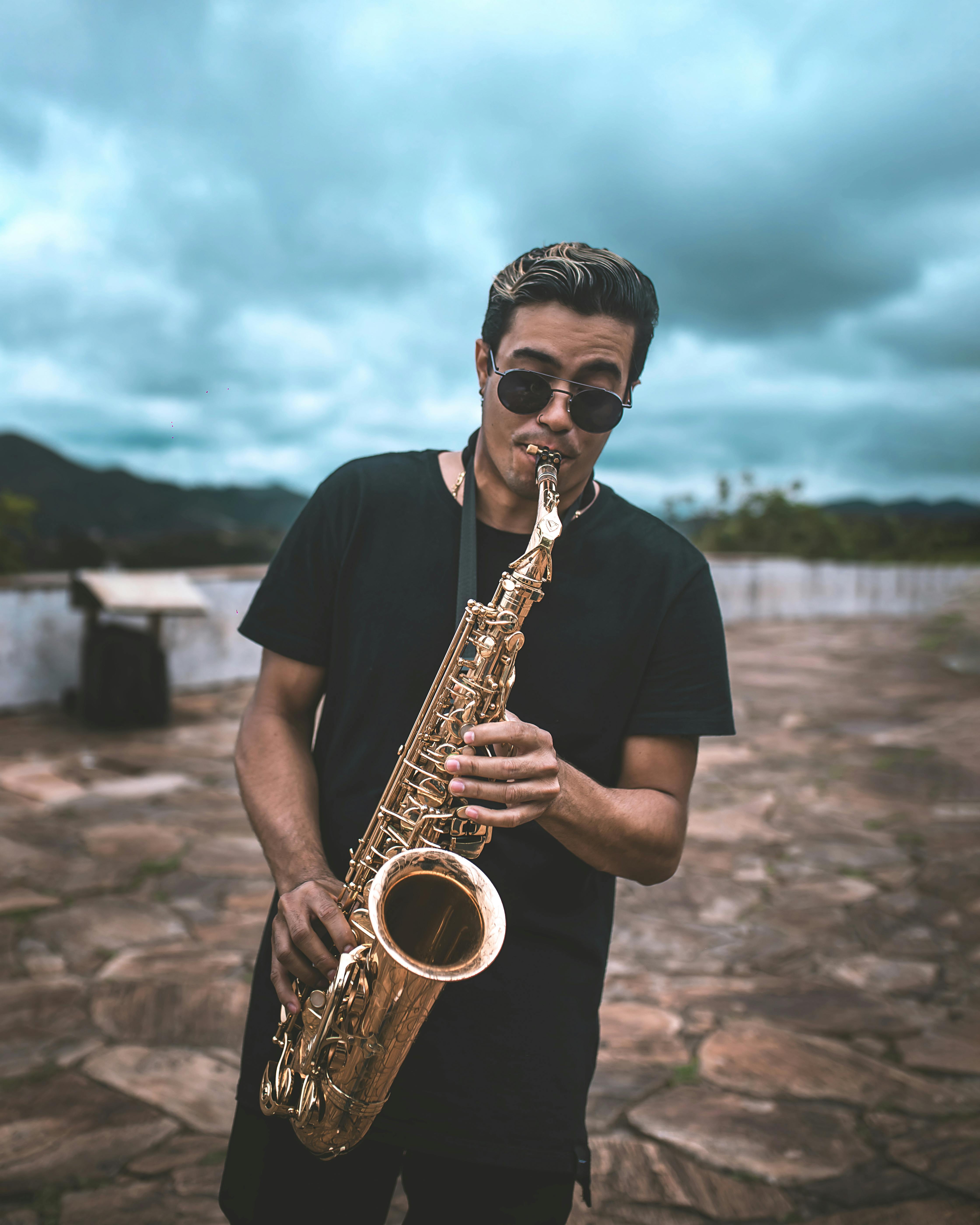 Man Playing a Saxophone · Free Stock Photo