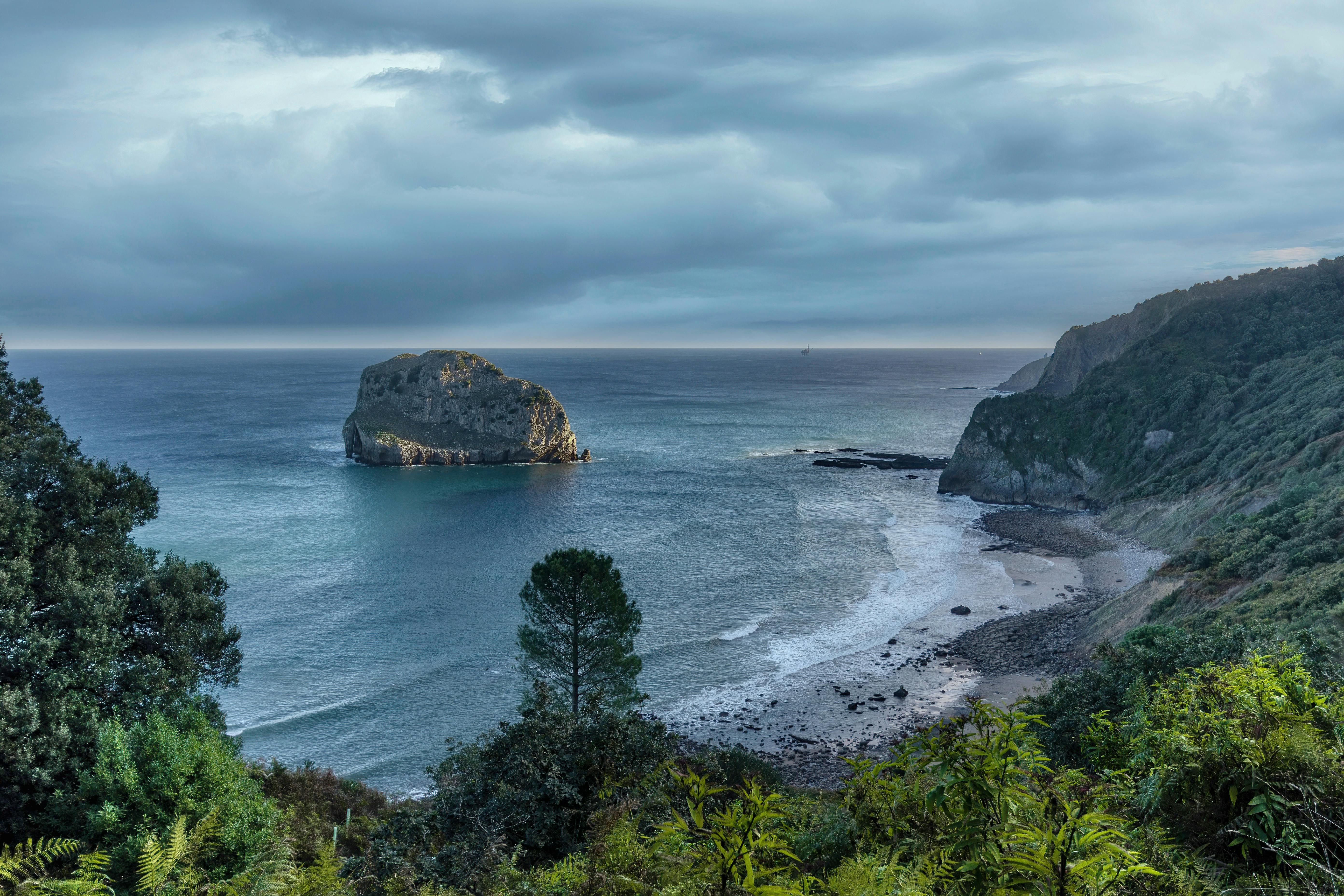 Aerial View of a Coastal Cliff · Free Stock Photo
