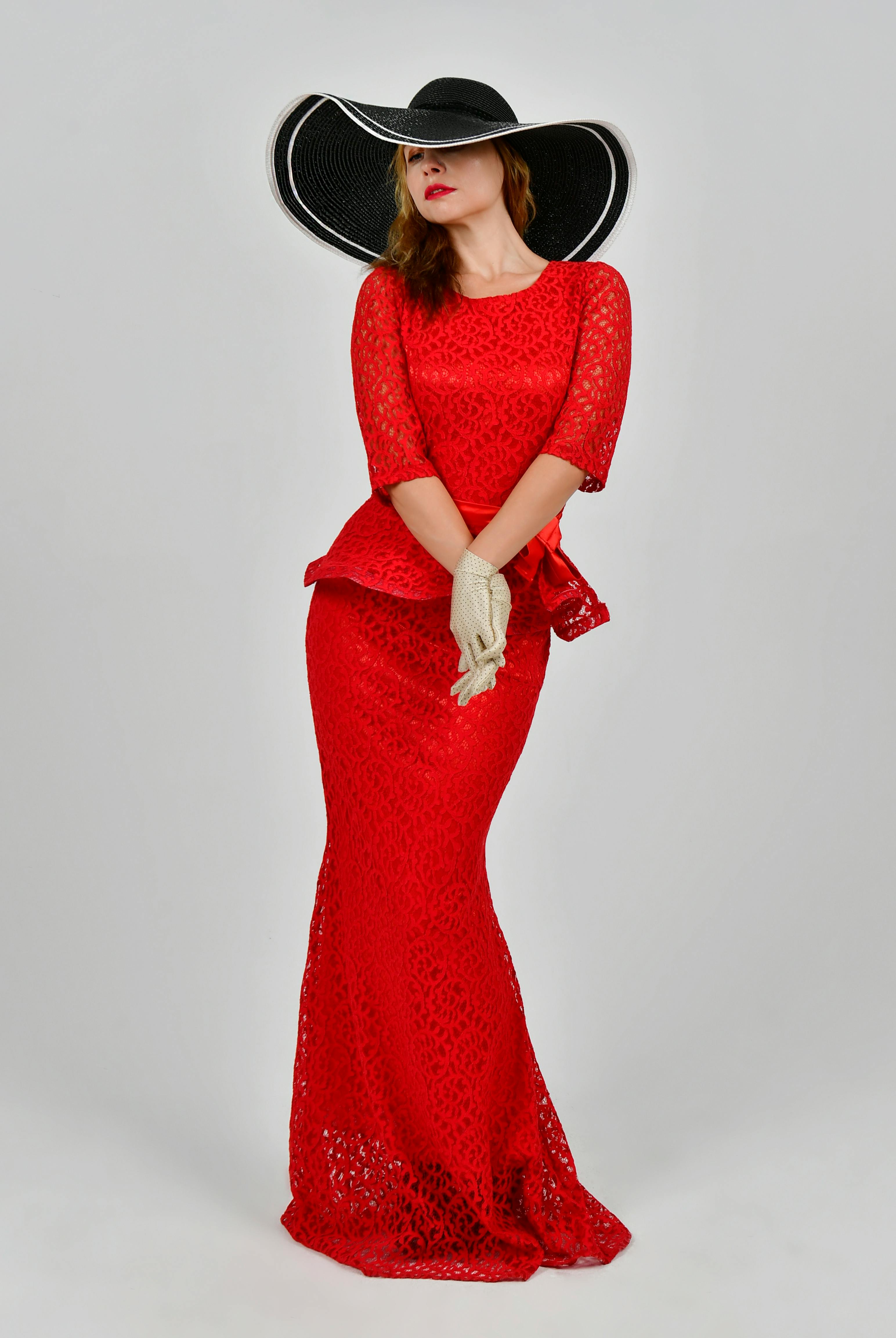 A Woman Wearing Red Clothing · Free Stock Photo