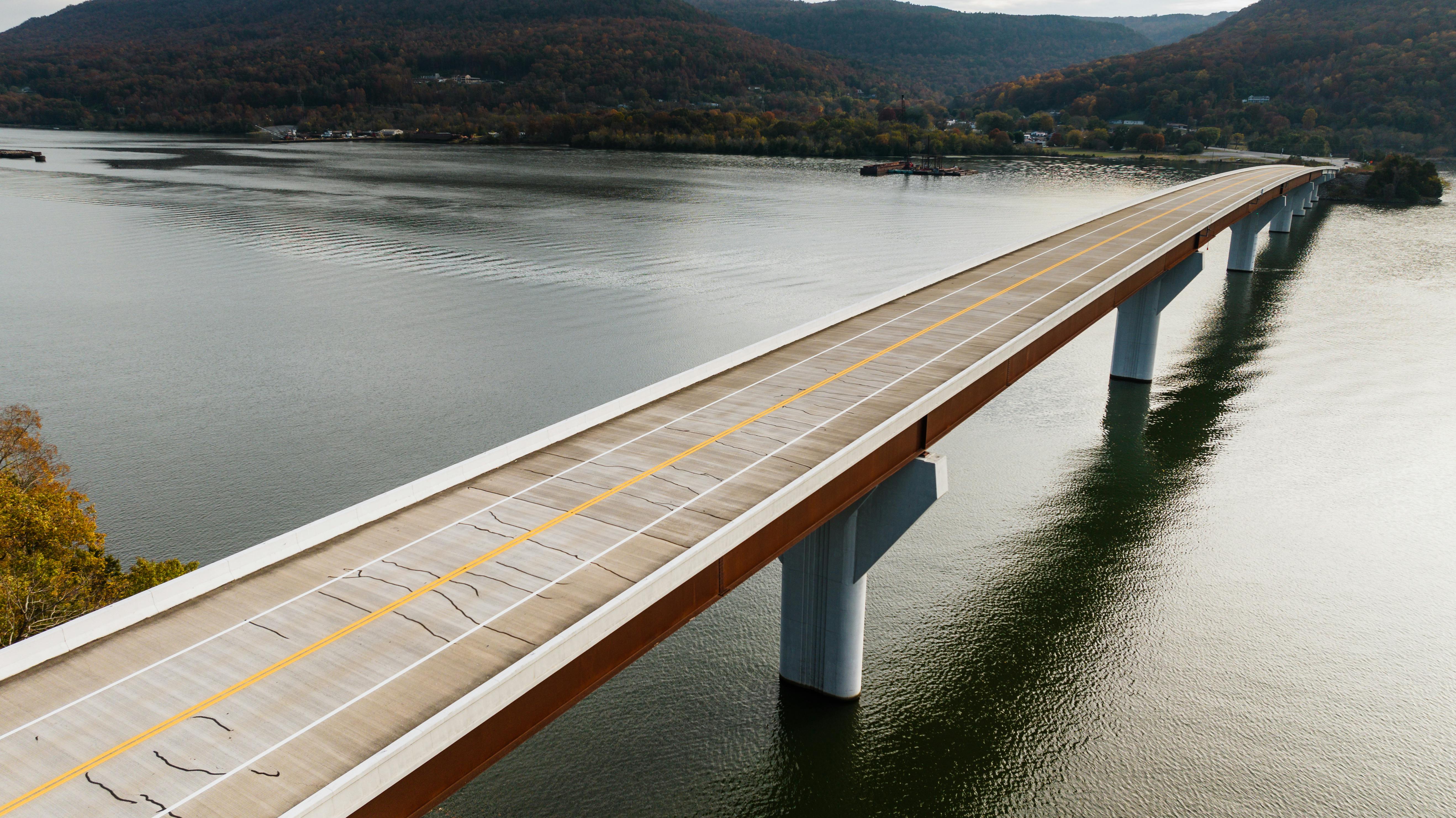 Drone Photography of Bridge on River · Free Stock Photo