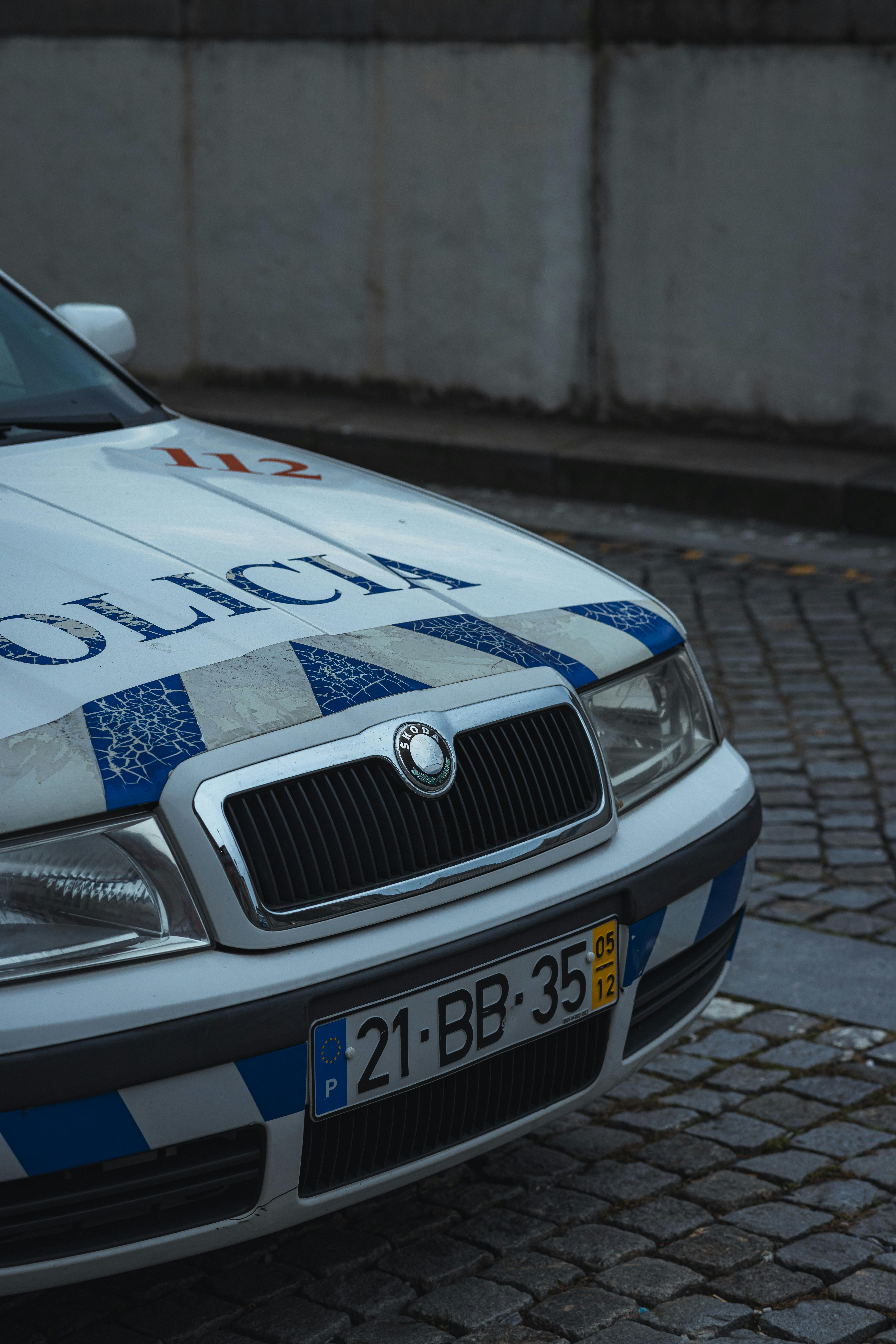 A Police Car's Bumper · Free Stock Photo