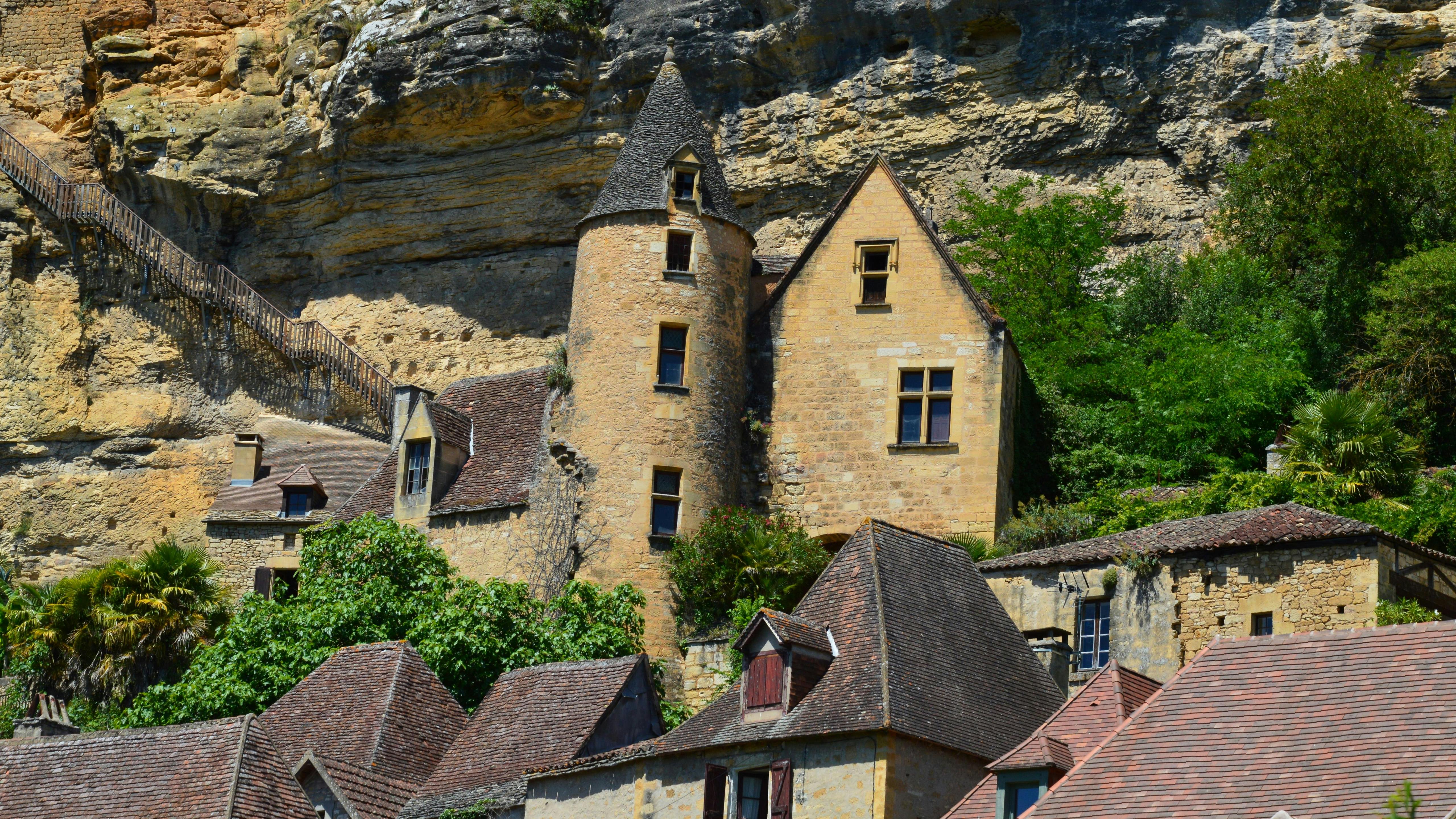 Ancient Medieval Architecture Design of Houses on Mountain Cliff · Free ...