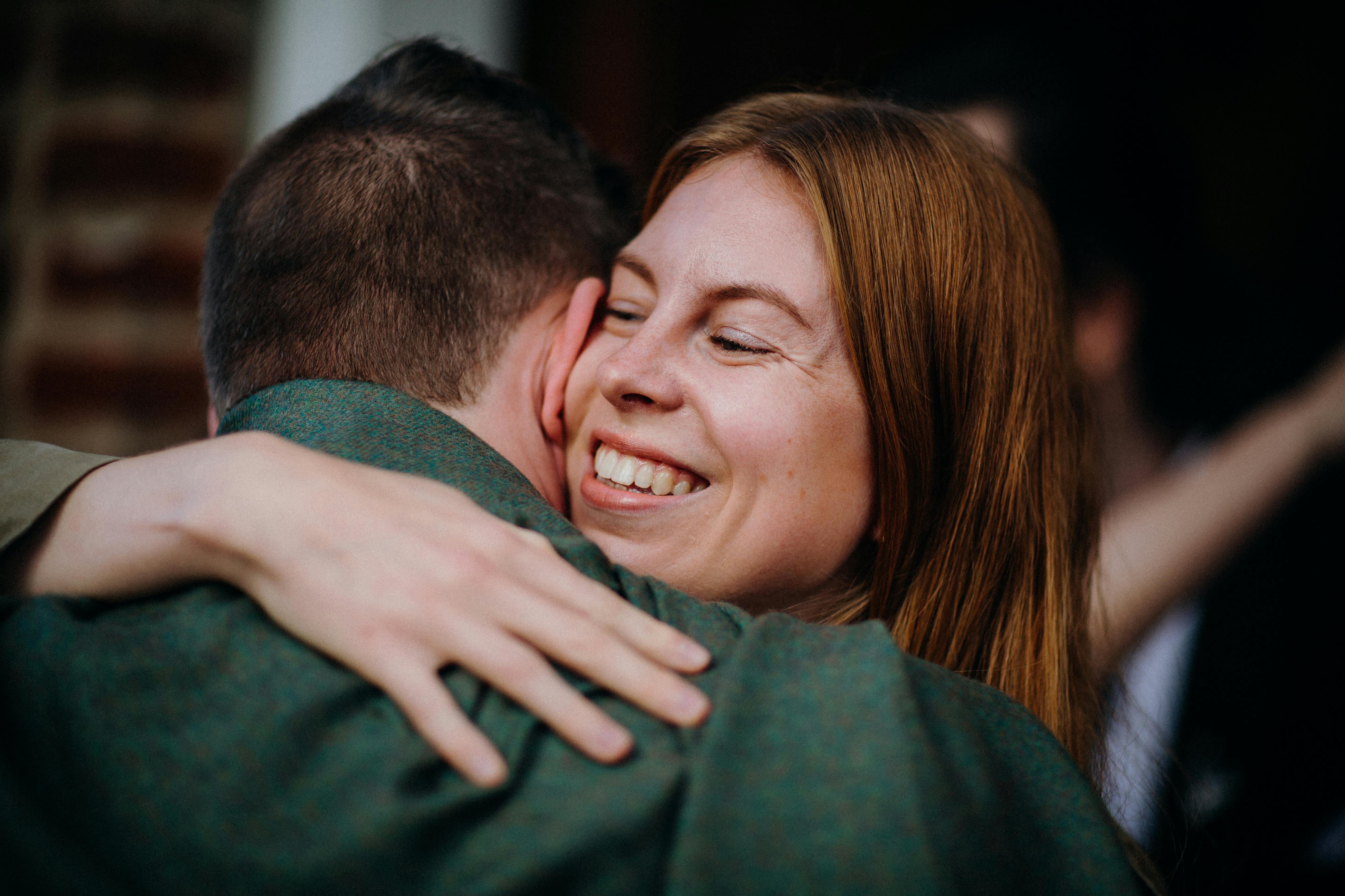 Couple Embracing in a City Street · Free Stock Photo