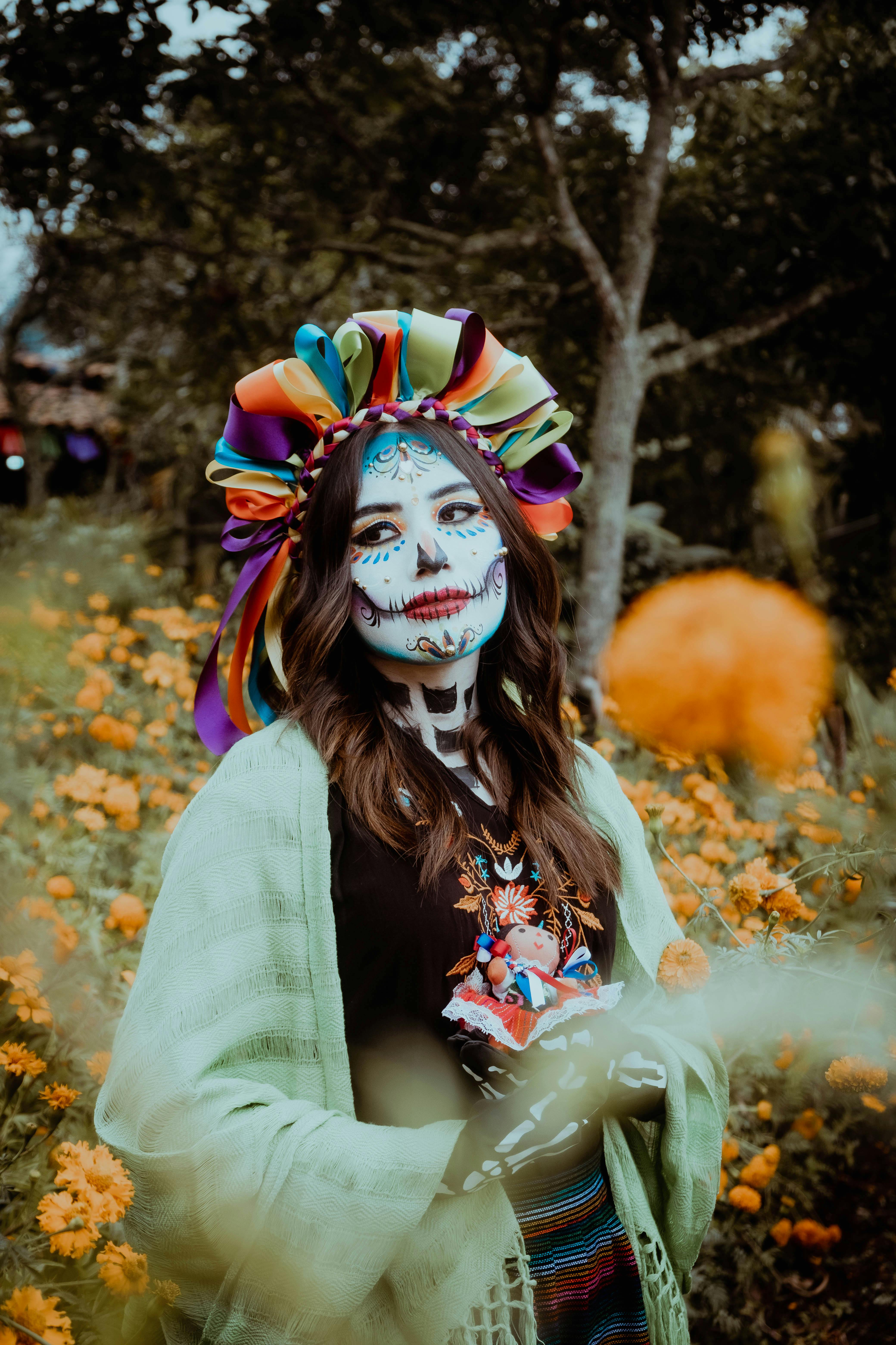 A Woman Wearing Scary Costume · Free Stock Photo