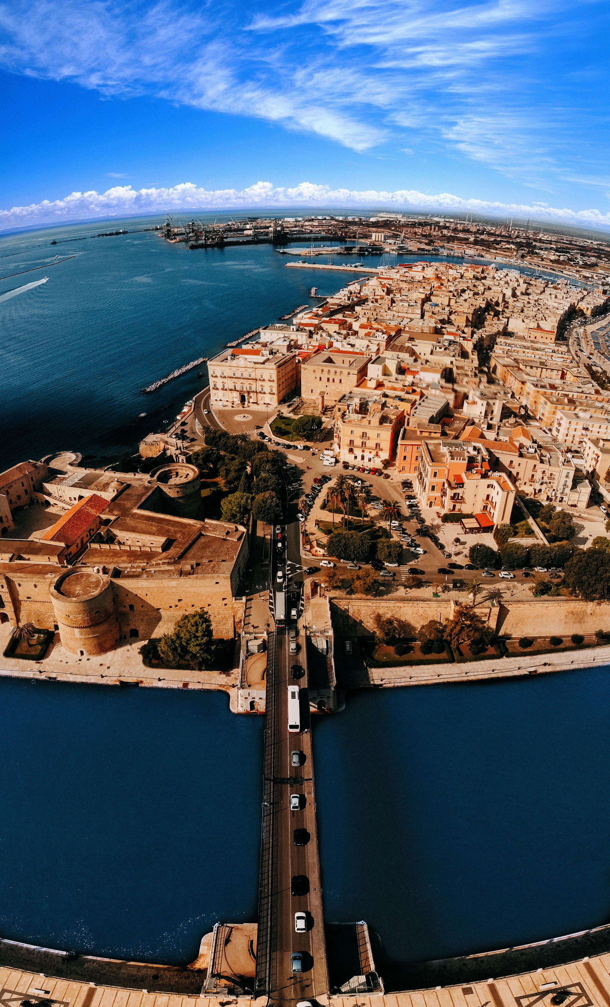 An Aerial Shot of a Coastal City · Free Stock Photo