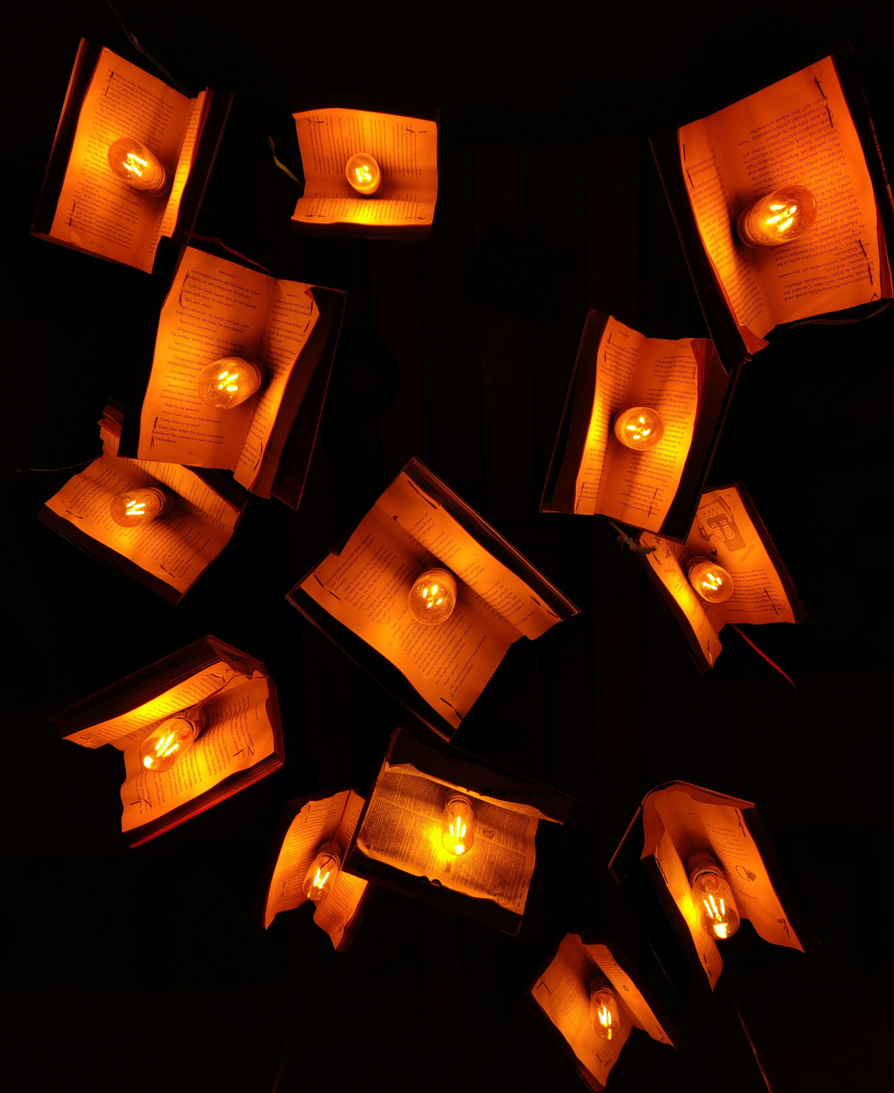 Lighted Bulbs During Night Time · Free Stock Photo