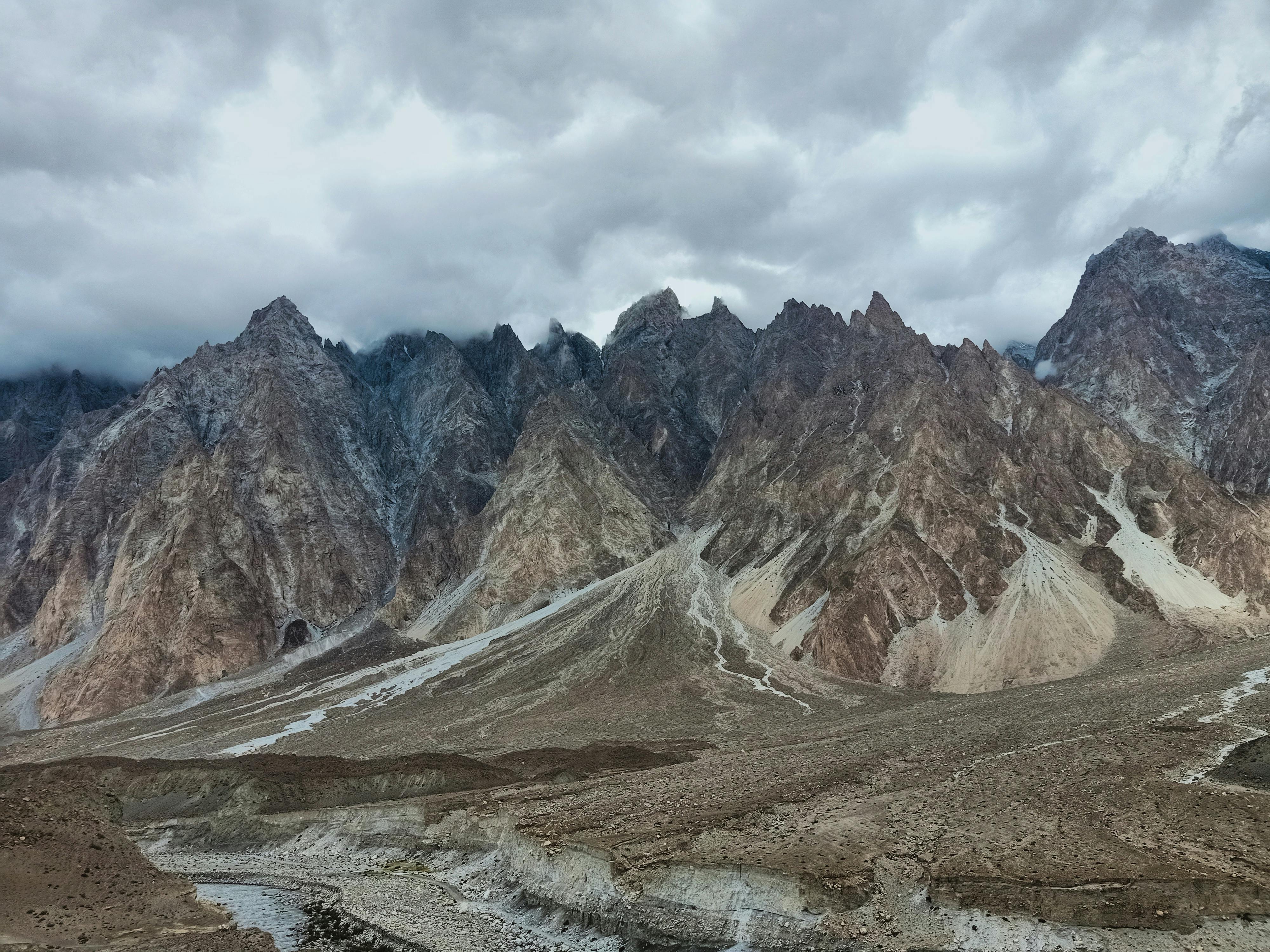 Gilgit Baltistan Mountains Under Cloudy Sky · Free Stock Photo