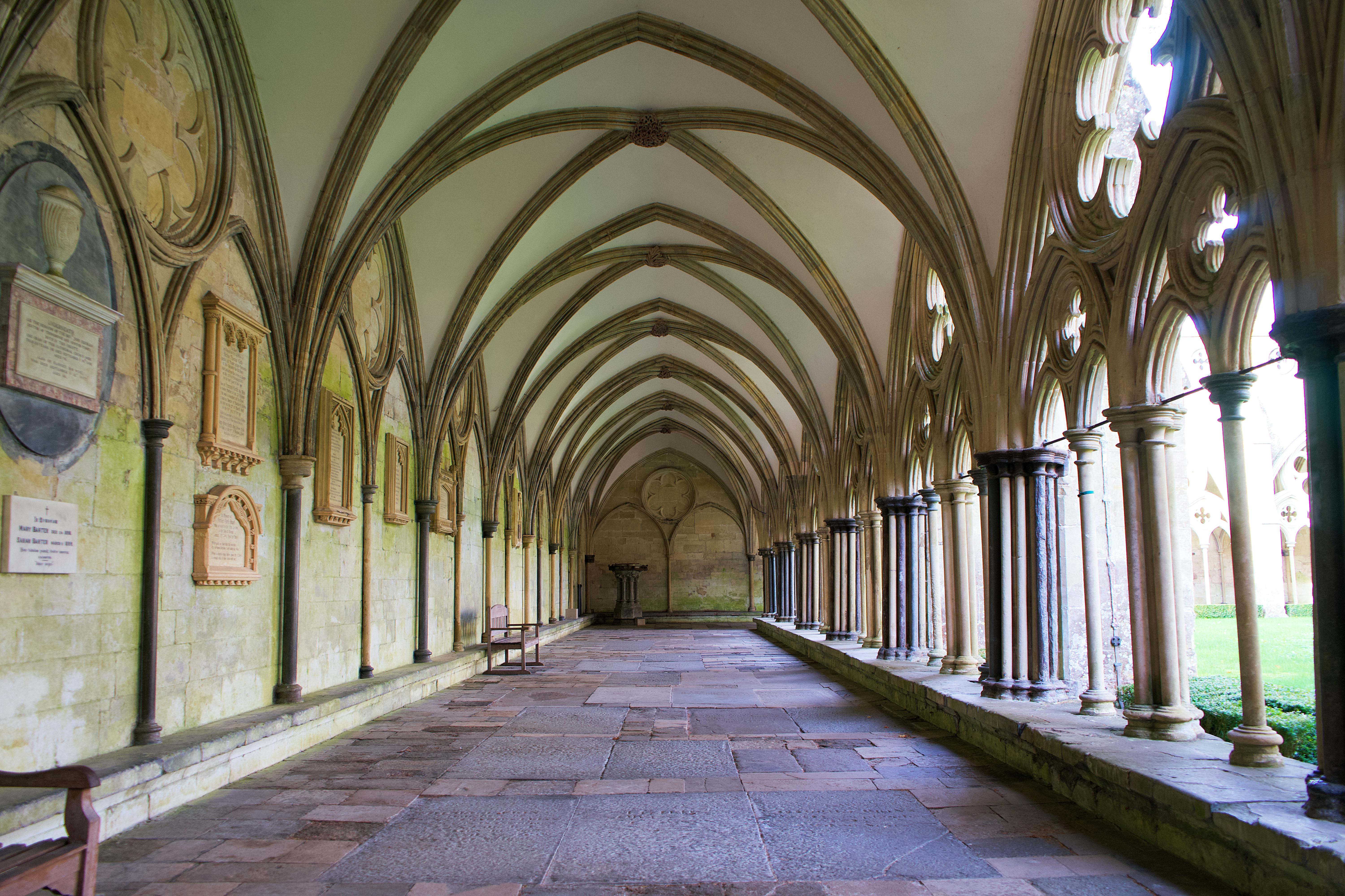 Arched Passage of Gothic Monastery · Free Stock Photo